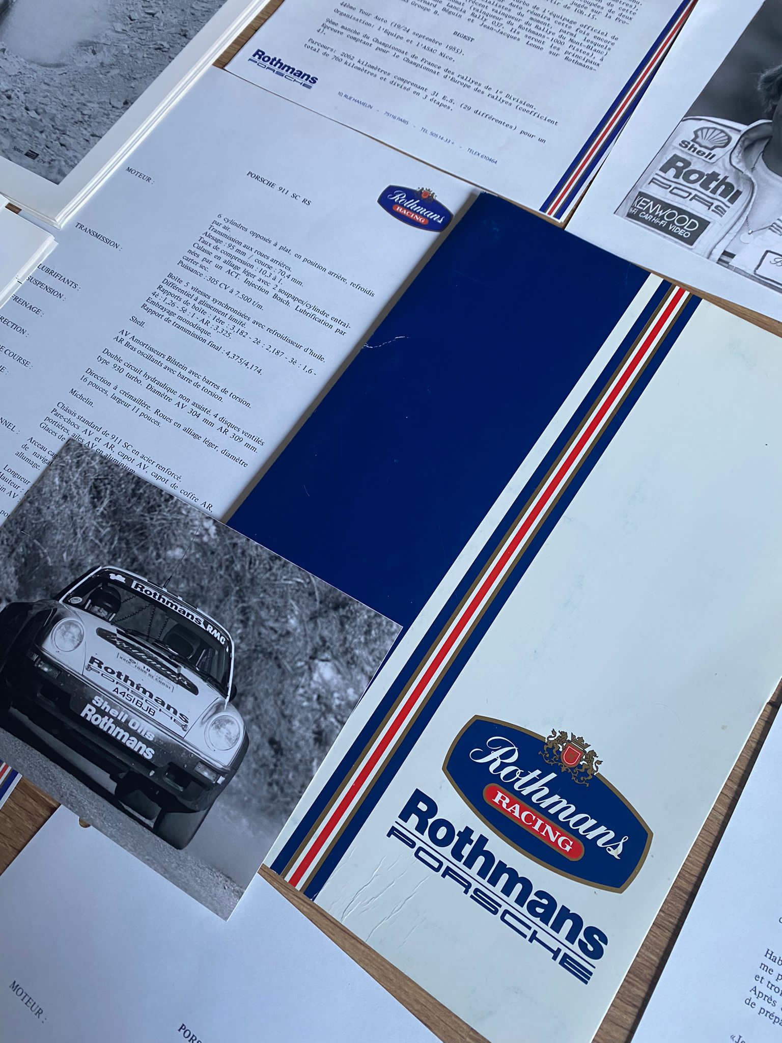 PORSCHE SC RS ROTHMANS LITERATURE