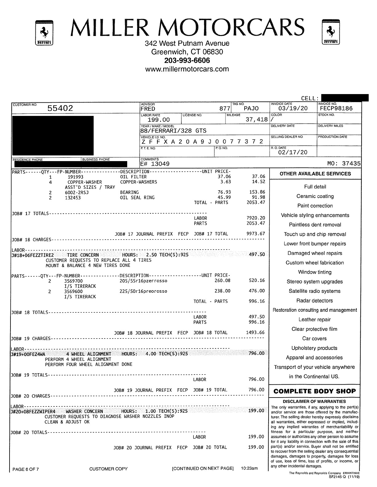 1988 FERRARI 328 GTS