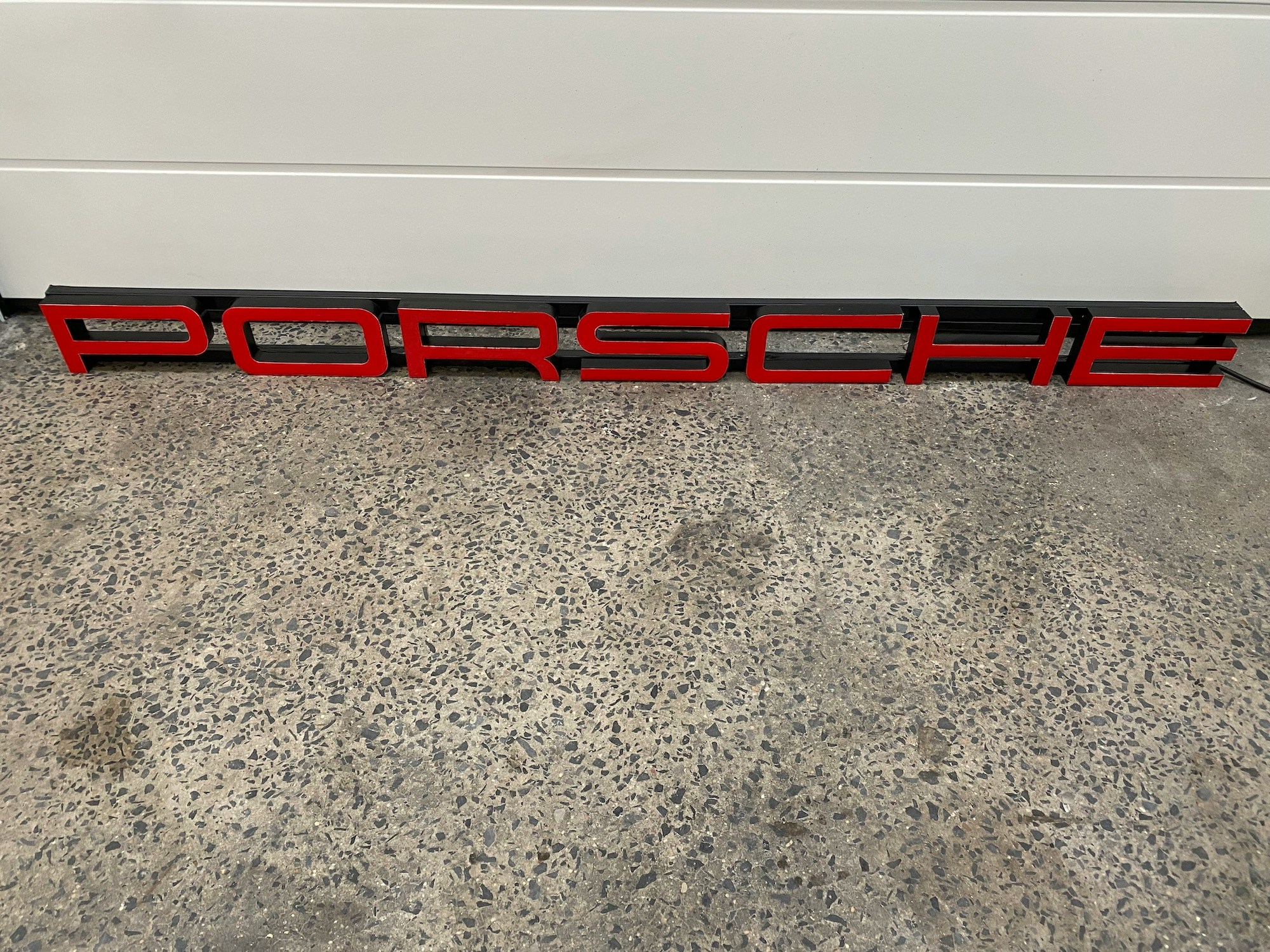 LARGE PORSCHE ILLUMINATED SIGN
