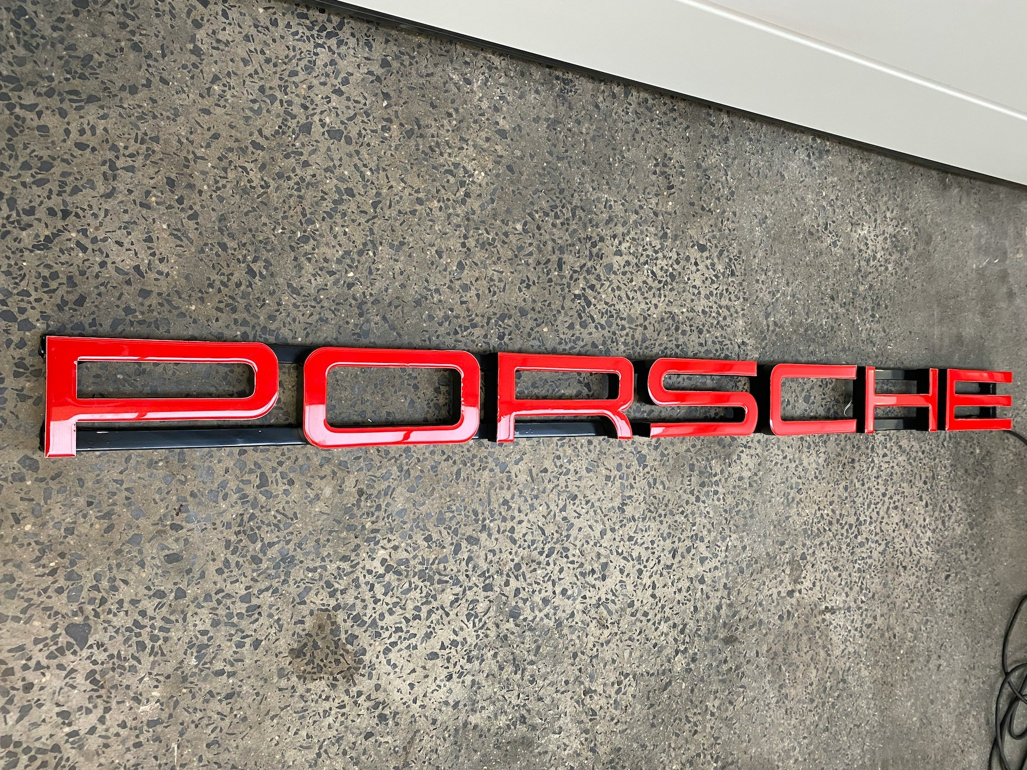 LARGE PORSCHE ILLUMINATED SIGN
