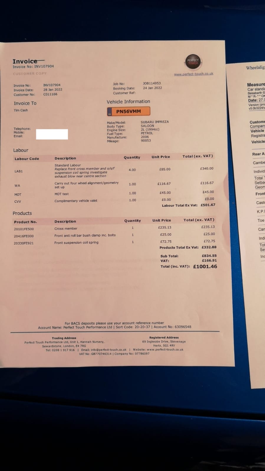 2006 SUBARU IMPREZA WRX STI PRODRIVE WIDE TRACK