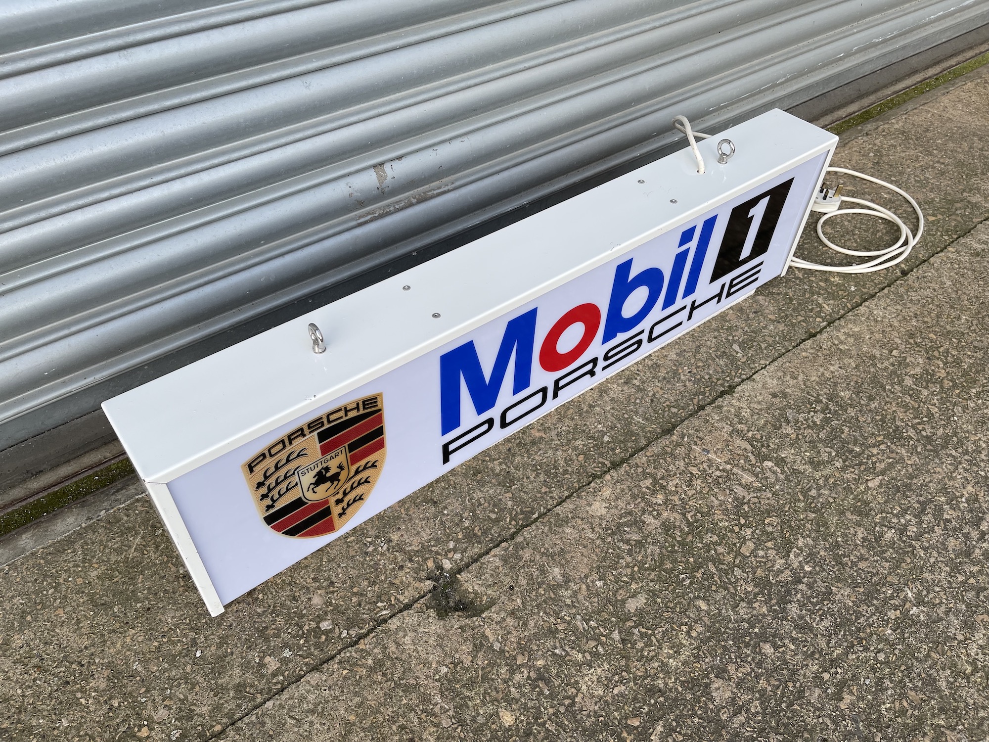 PORSCHE MOBIL 1 DOUBLE SIDED ILLUMINATED SIGN