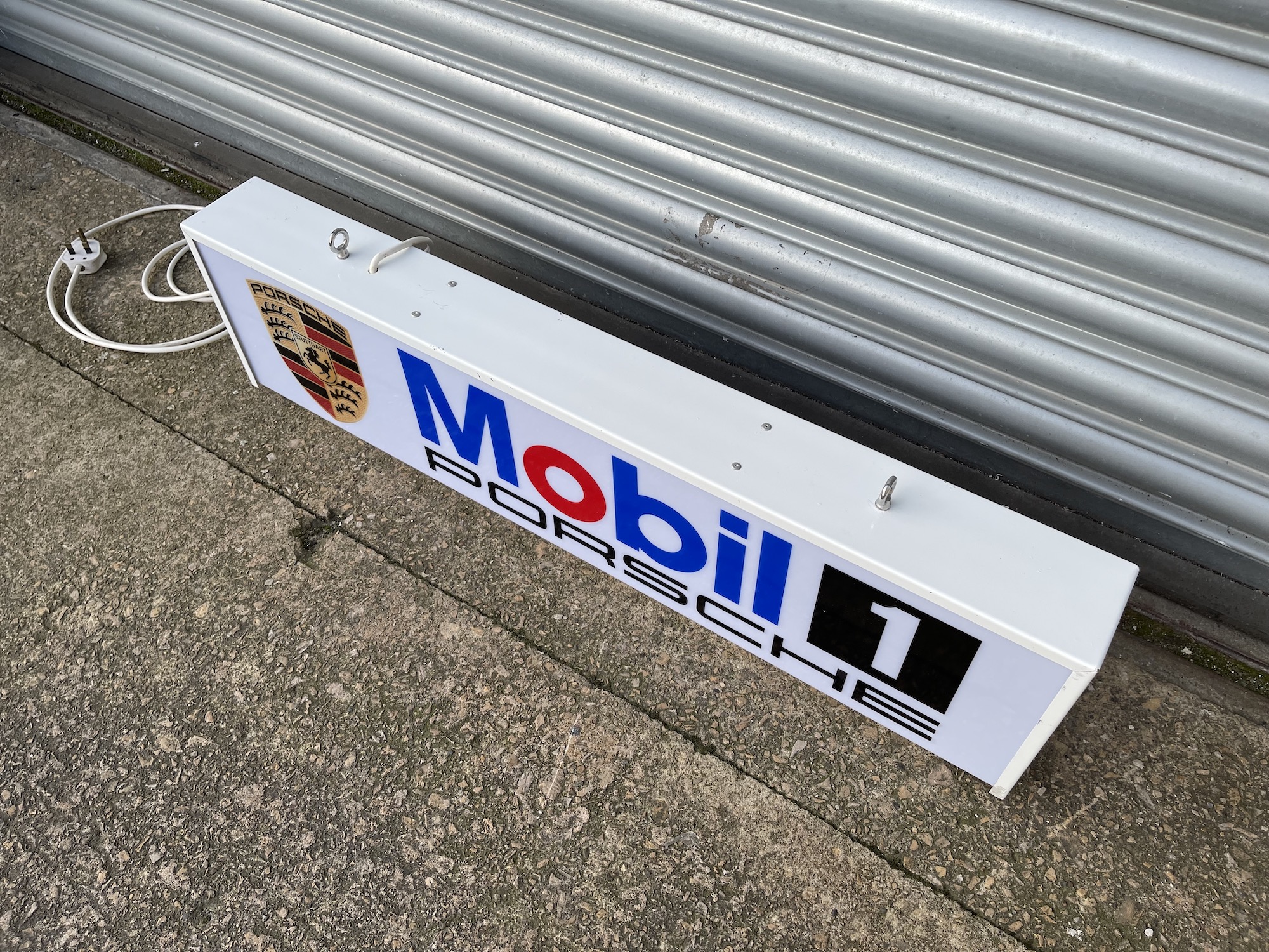 PORSCHE MOBIL 1 DOUBLE SIDED ILLUMINATED SIGN
