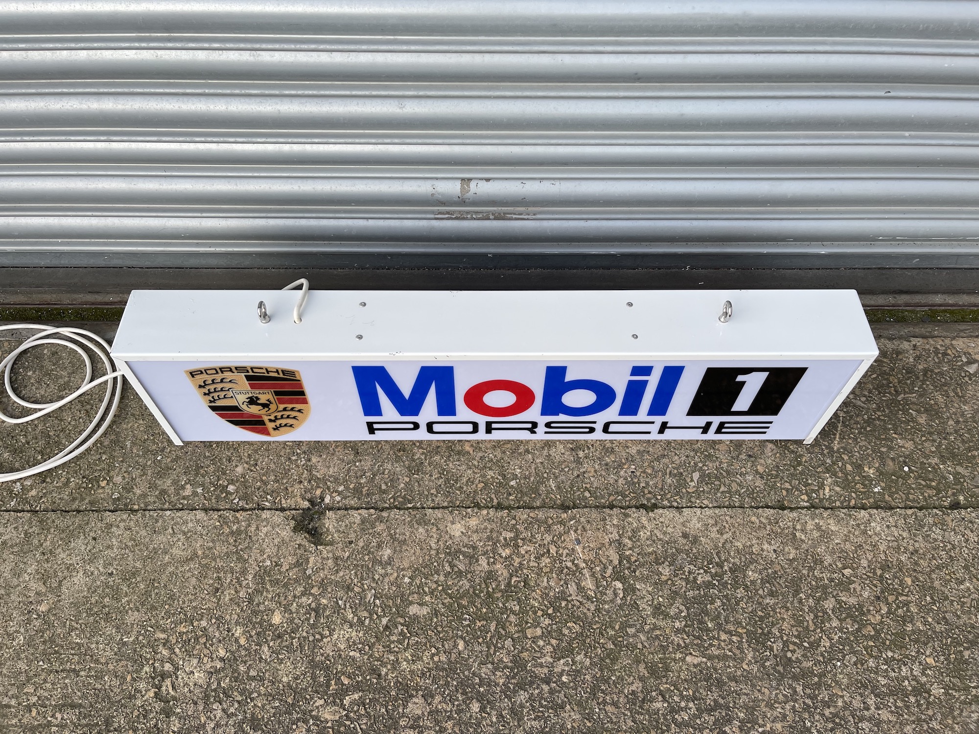 PORSCHE MOBIL 1 DOUBLE SIDED ILLUMINATED SIGN for sale by auction in ...