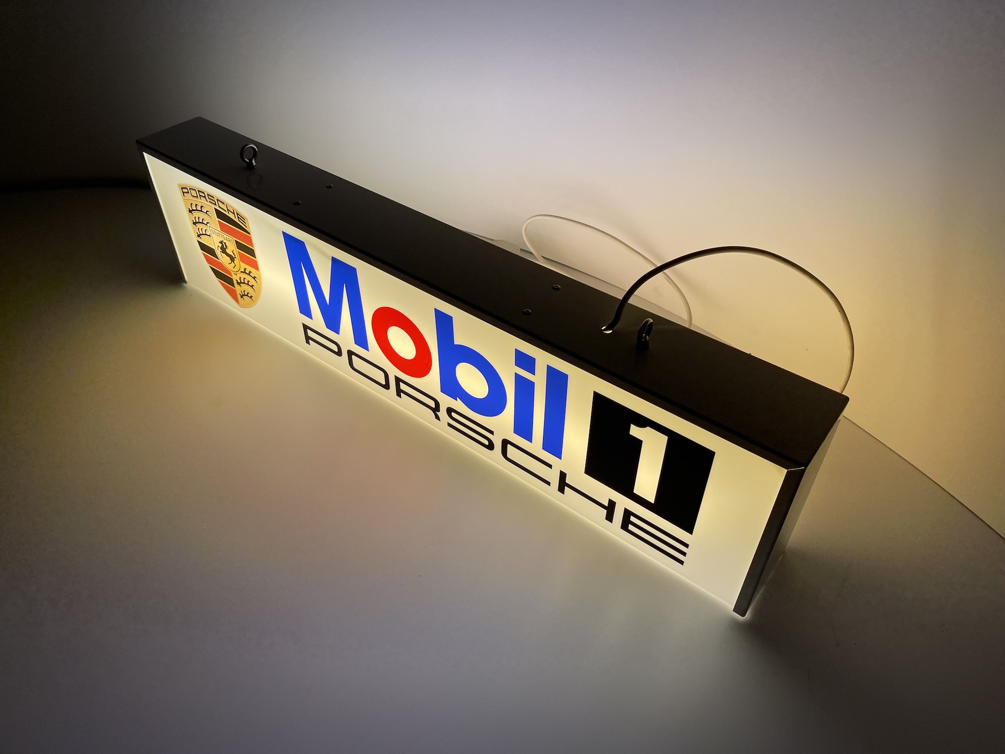 PORSCHE MOBIL 1 DOUBLE SIDED ILLUMINATED SIGN