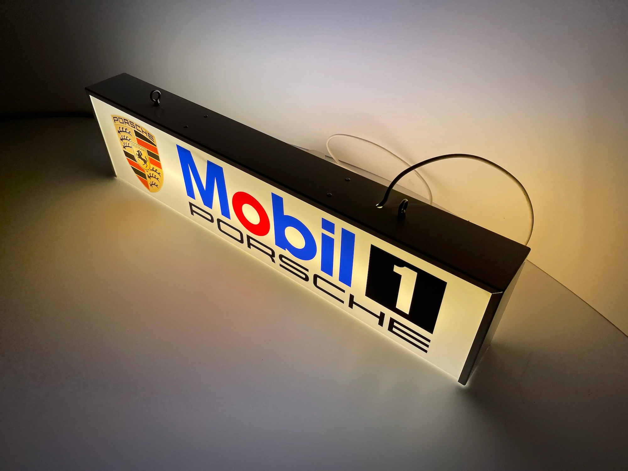 PORSCHE MOBIL 1 DOUBLE SIDED ILLUMINATED SIGN for sale by auction in ...