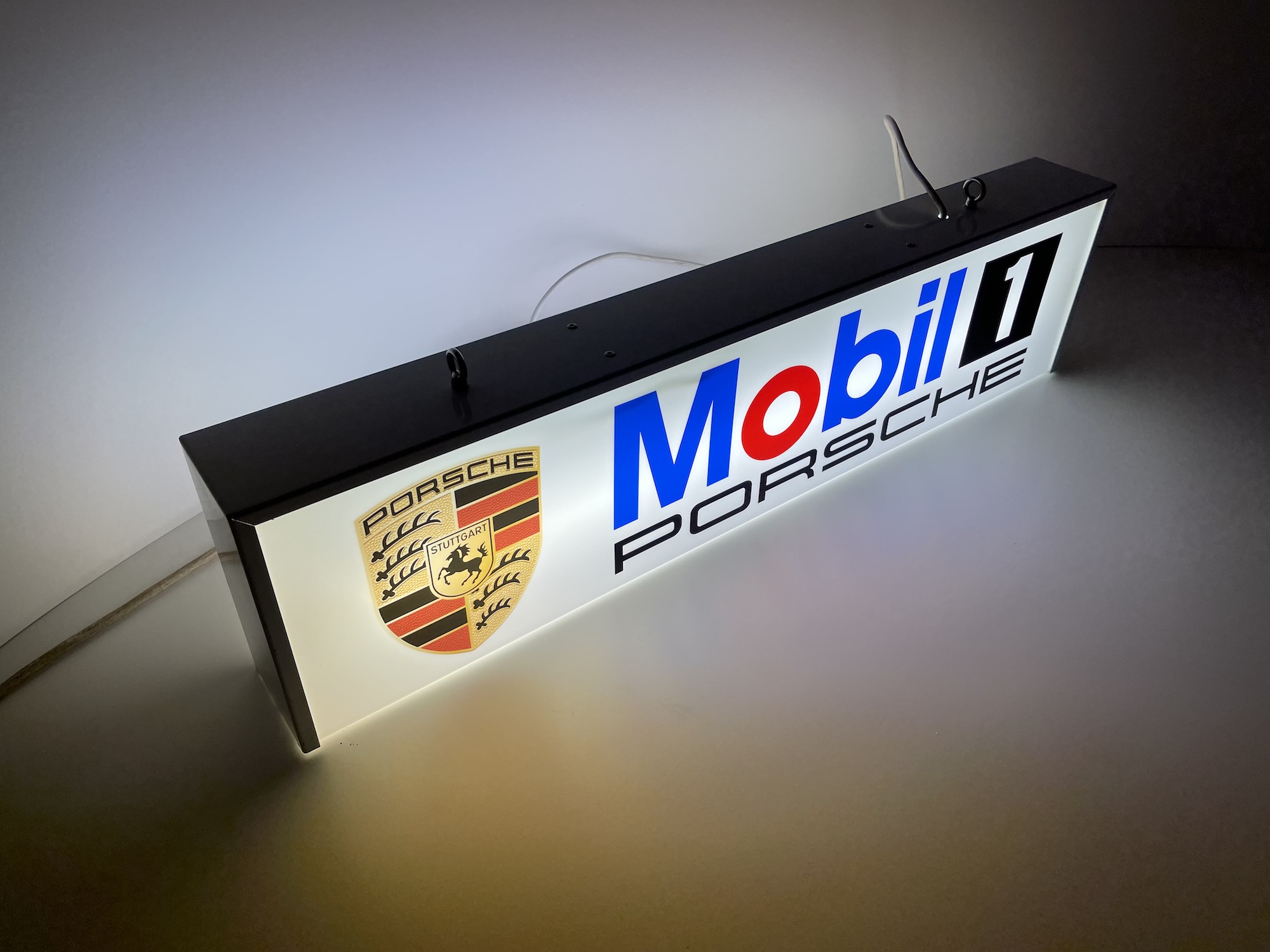 PORSCHE MOBIL 1 DOUBLE SIDED ILLUMINATED SIGN