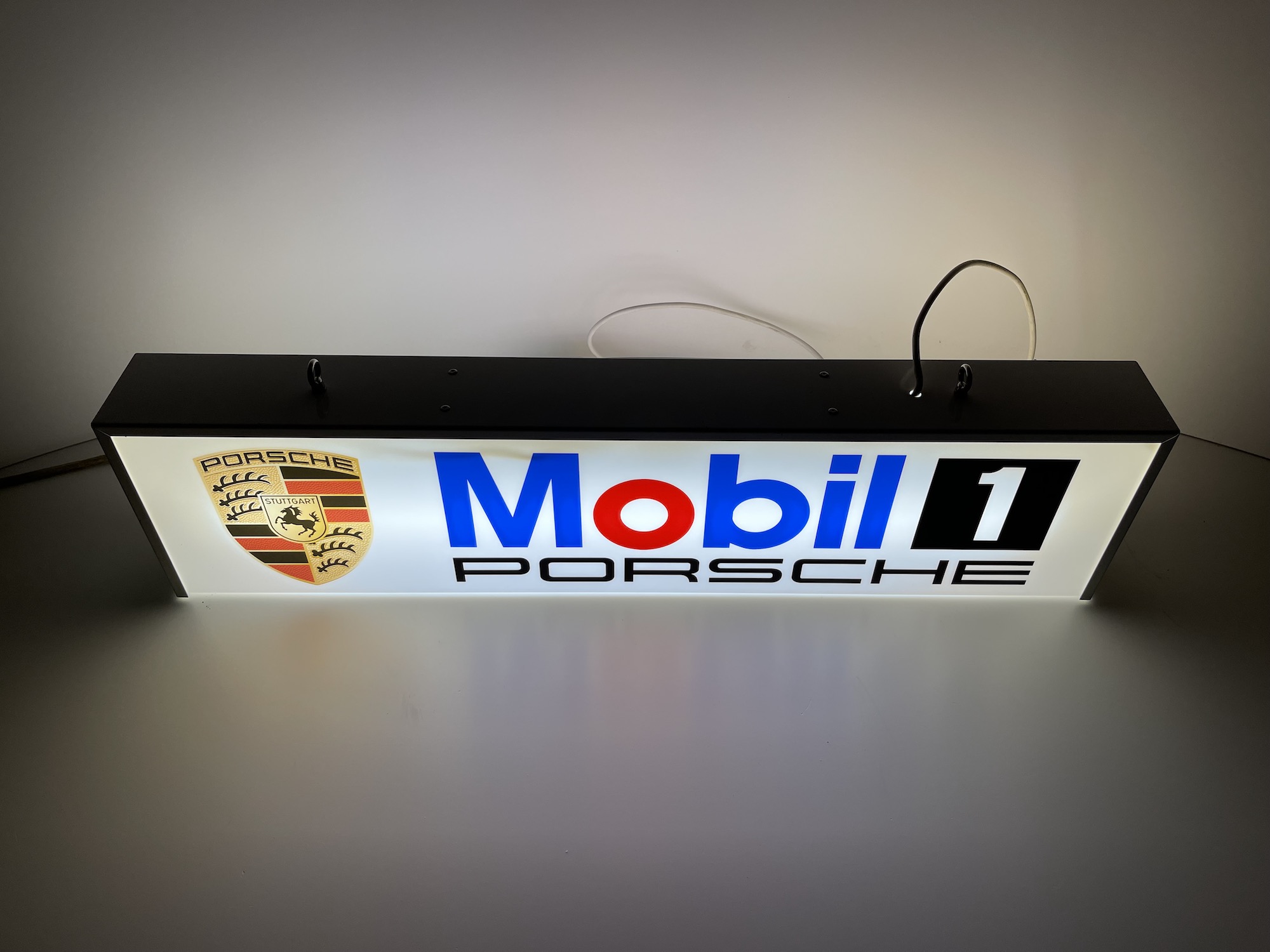 PORSCHE MOBIL 1 DOUBLE SIDED ILLUMINATED SIGN