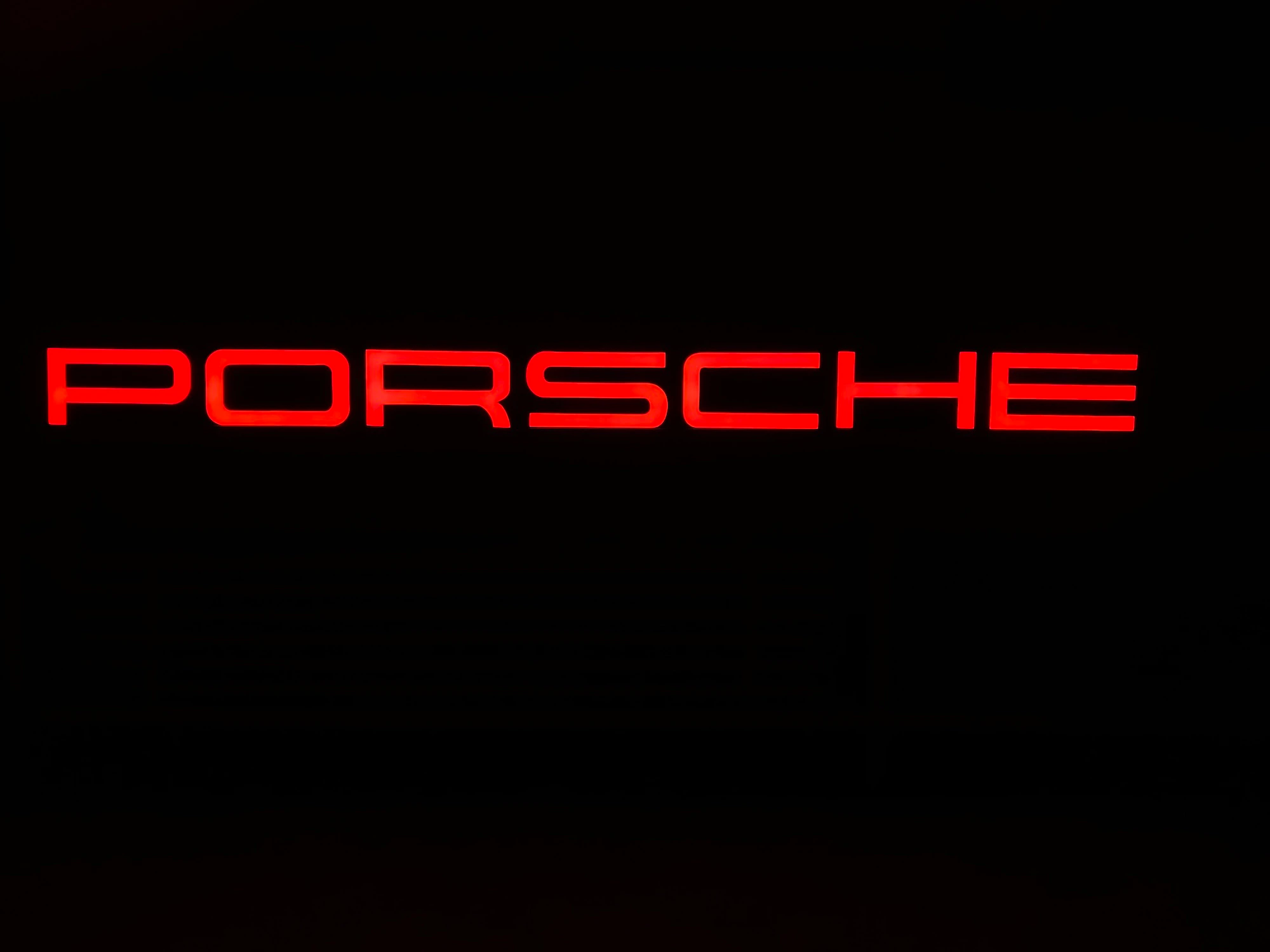 LARGE PORSCHE ILLUMINATED SIGN