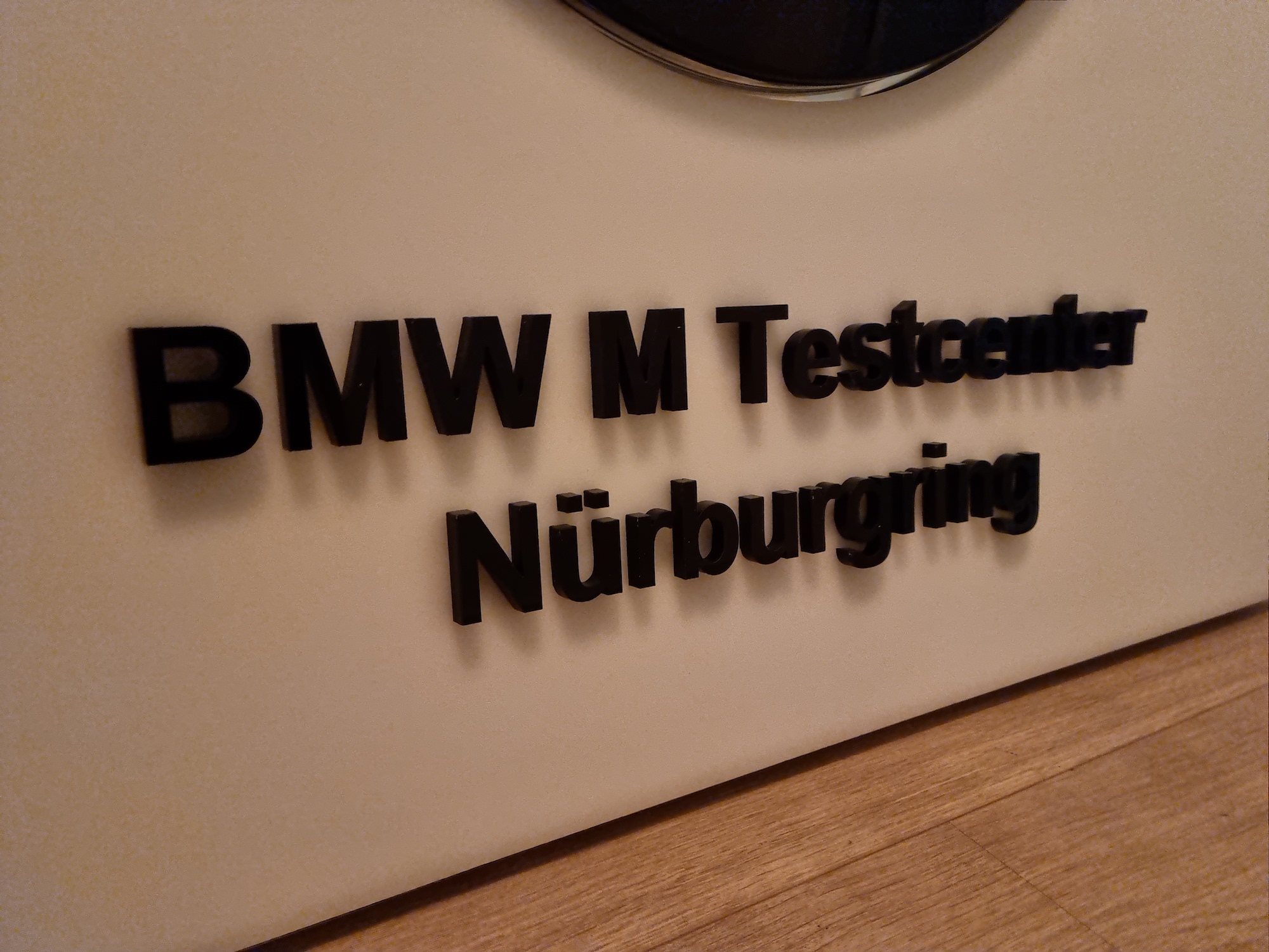 BMW M TESTCENTER NURBURGRING ILLUMINATED SIGN