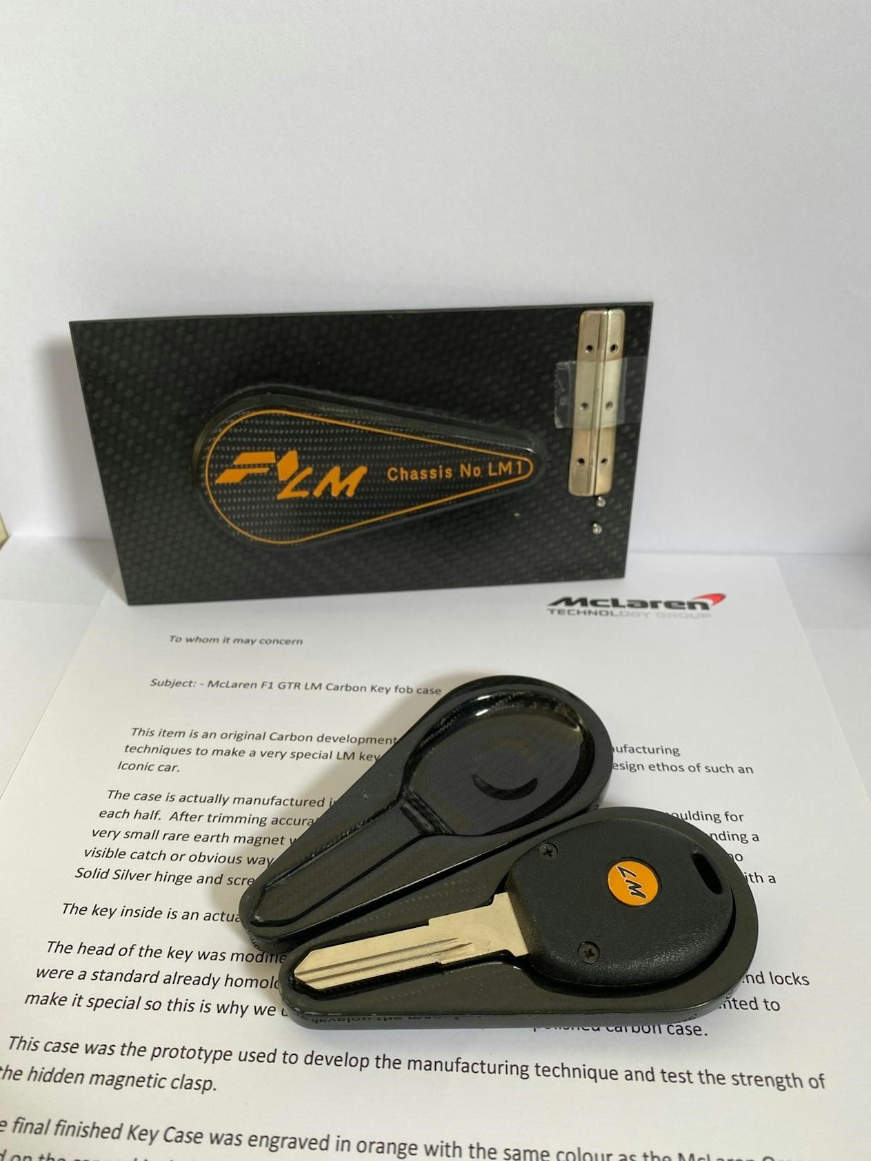 MCLAREN F1 LM KEY WITH PROTOTYPE CARBON KEY CASE