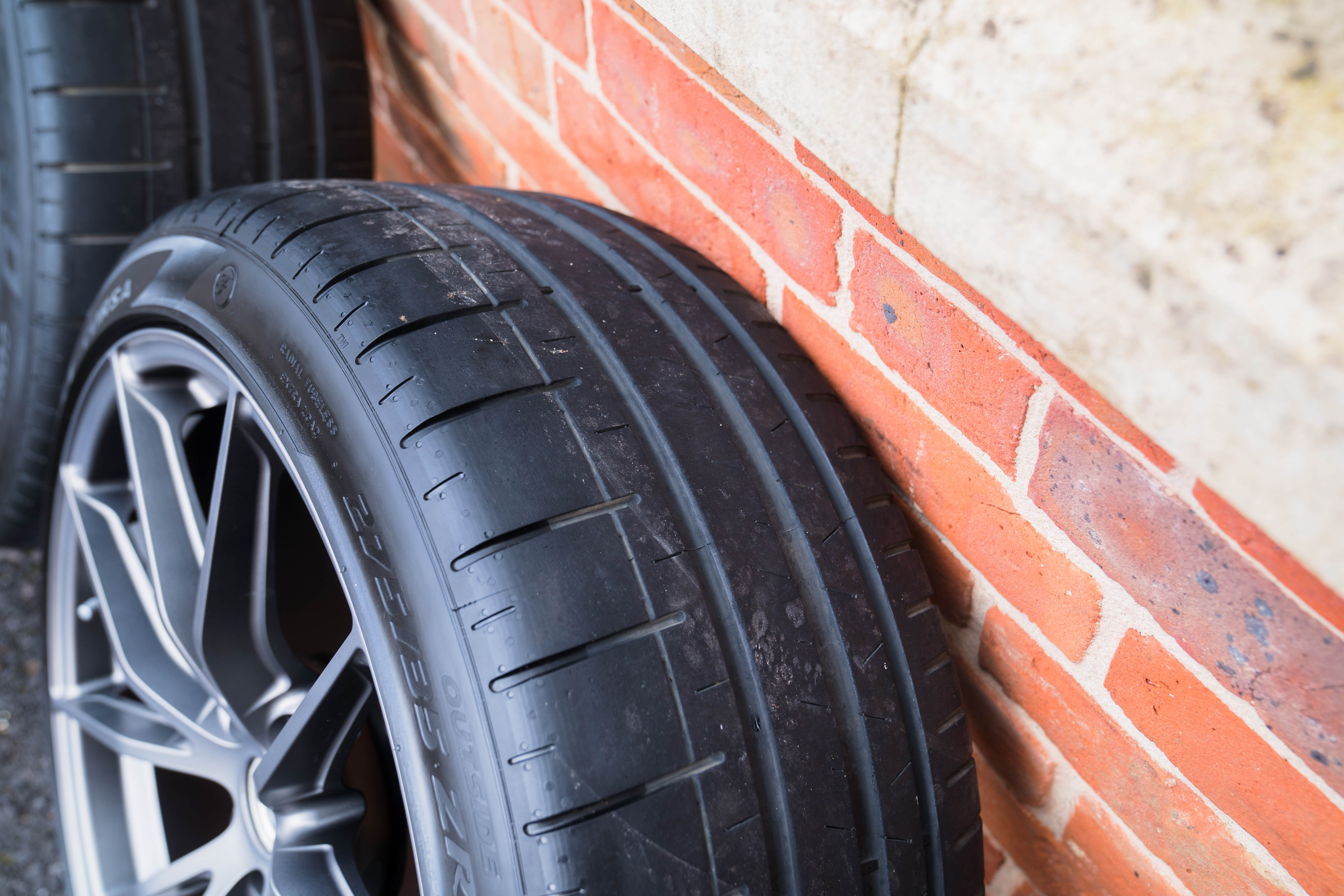 SET OF FERRARI F12 TDF FORGED MATTE ALLOY WHEELS AND TYRES