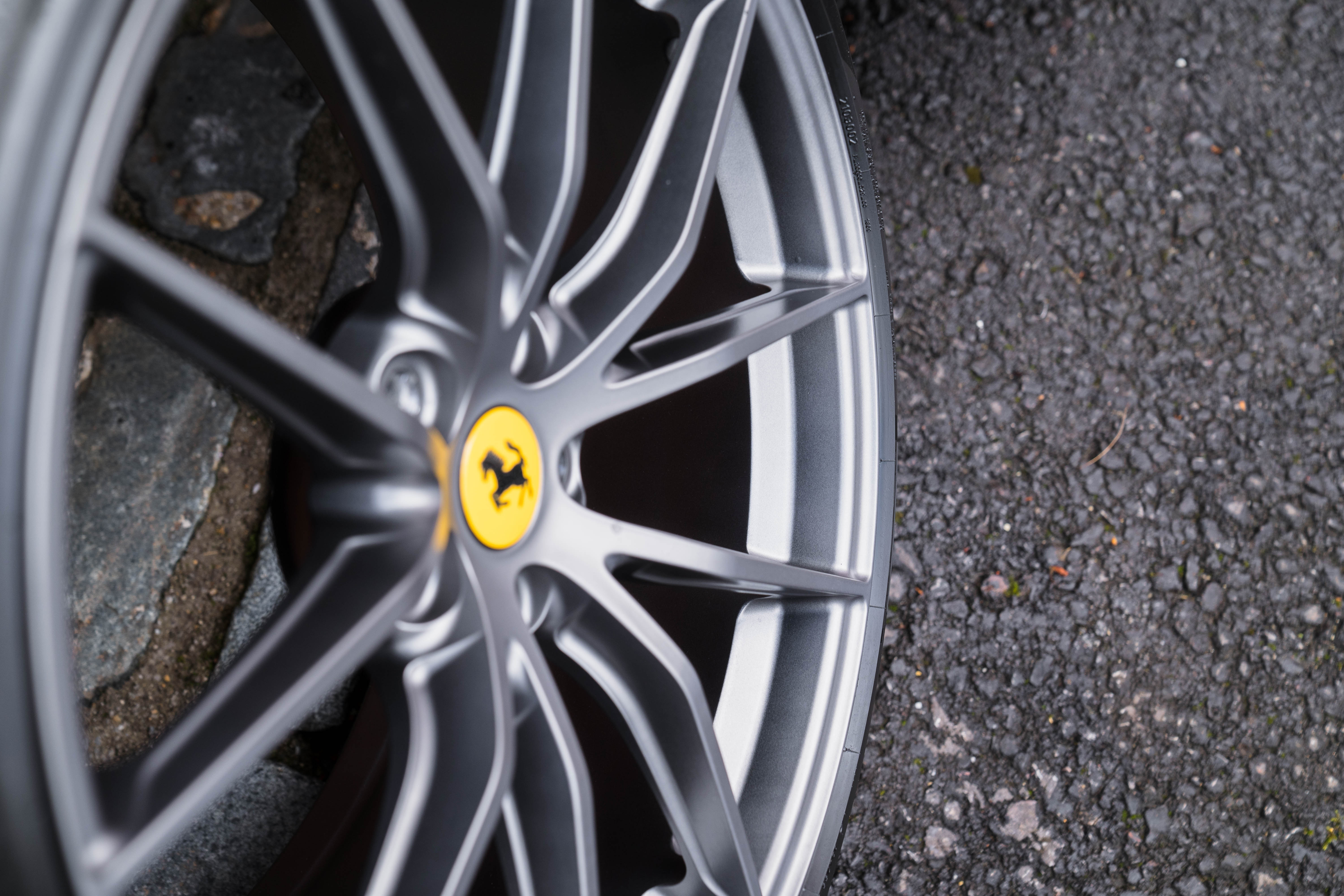 SET OF FERRARI F12 TDF FORGED MATTE ALLOY WHEELS AND TYRES