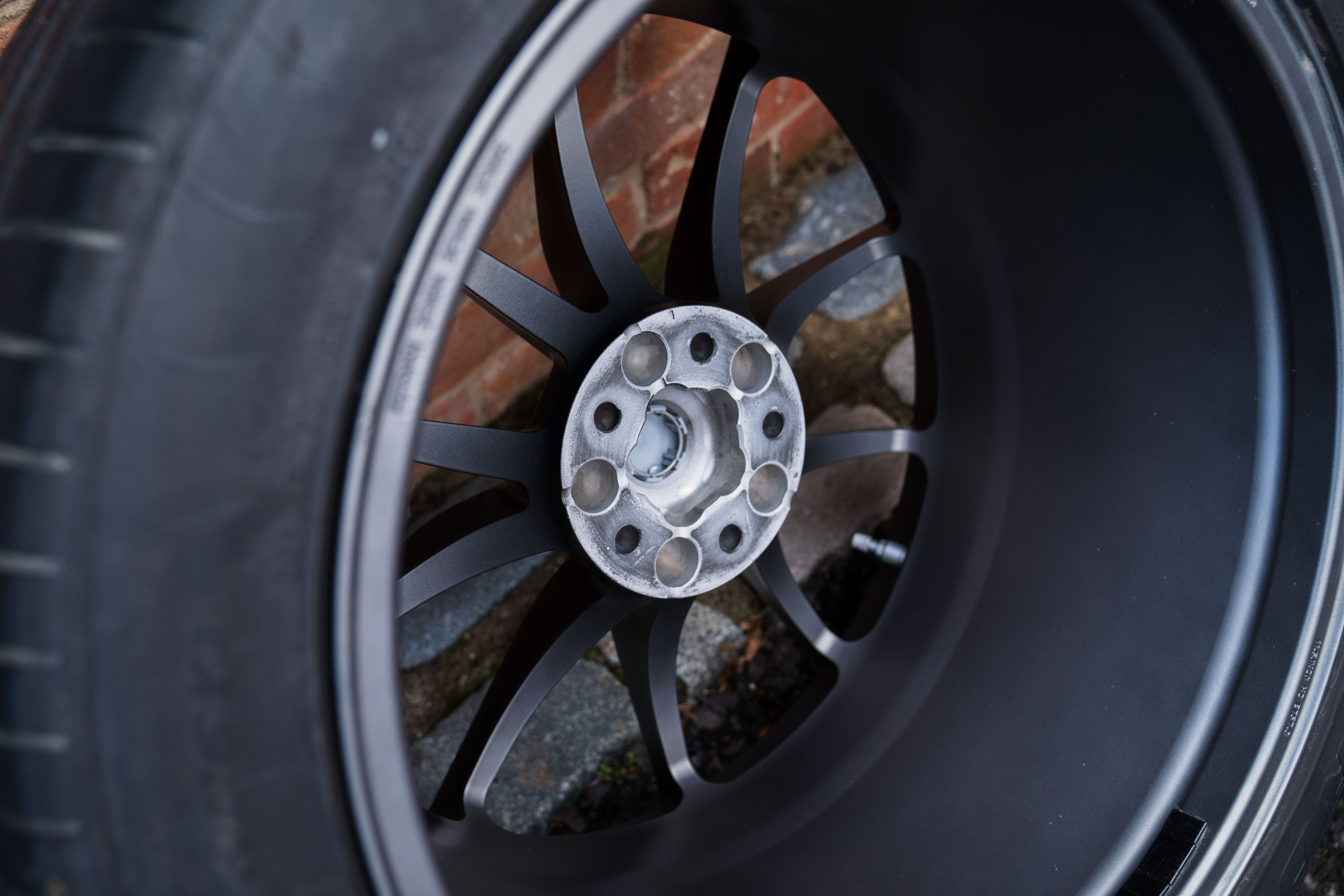 SET OF FERRARI F12 TDF FORGED MATTE ALLOY WHEELS AND TYRES