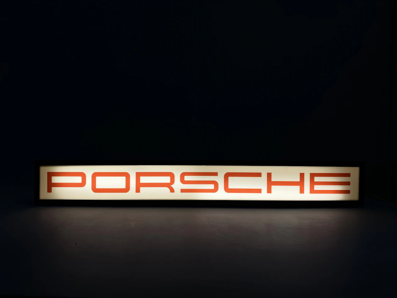 PORSCHE ILLUMINATED SIGN
