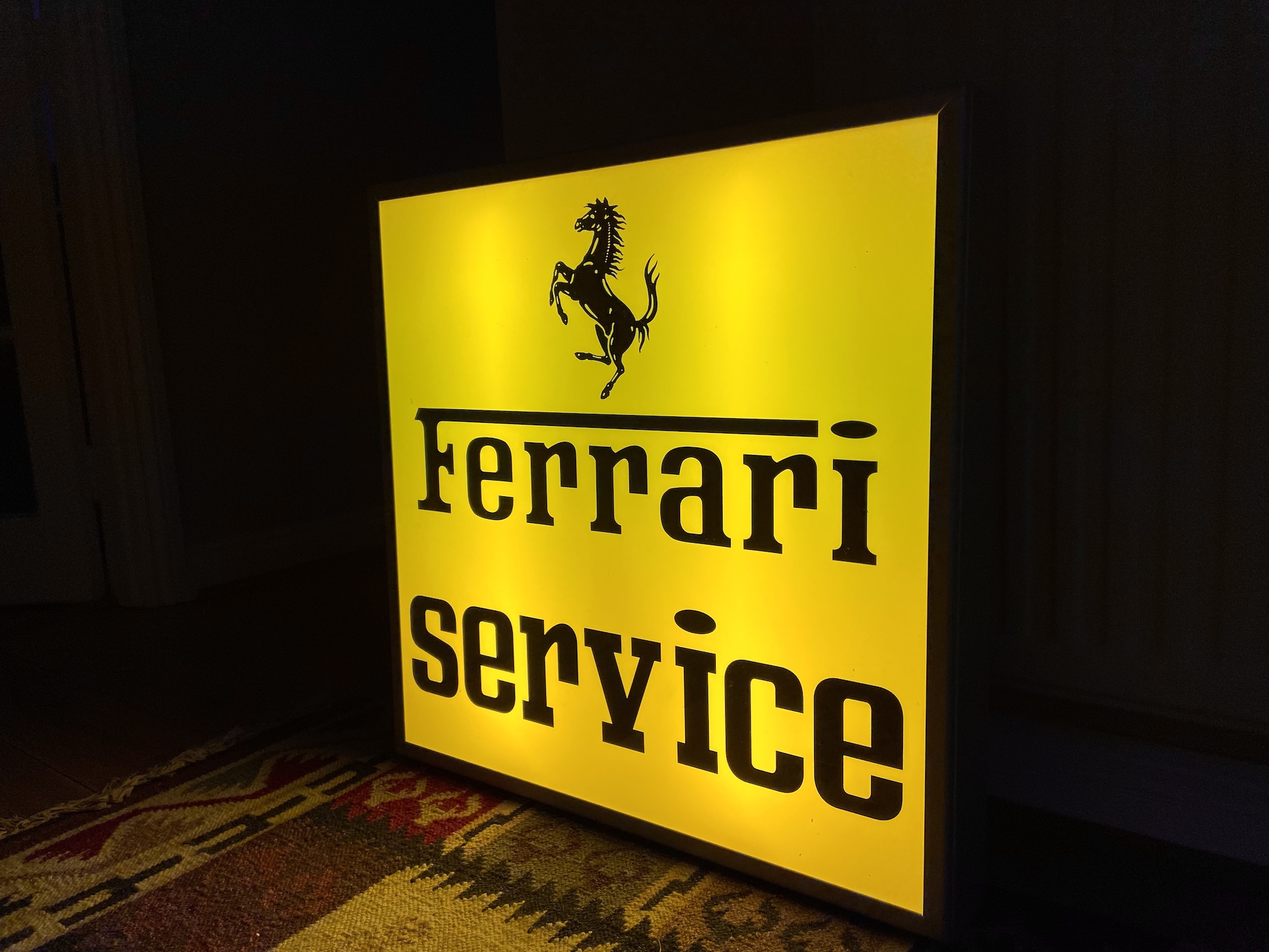 FERRARI ILLUMINATED SERVICE SIGN
