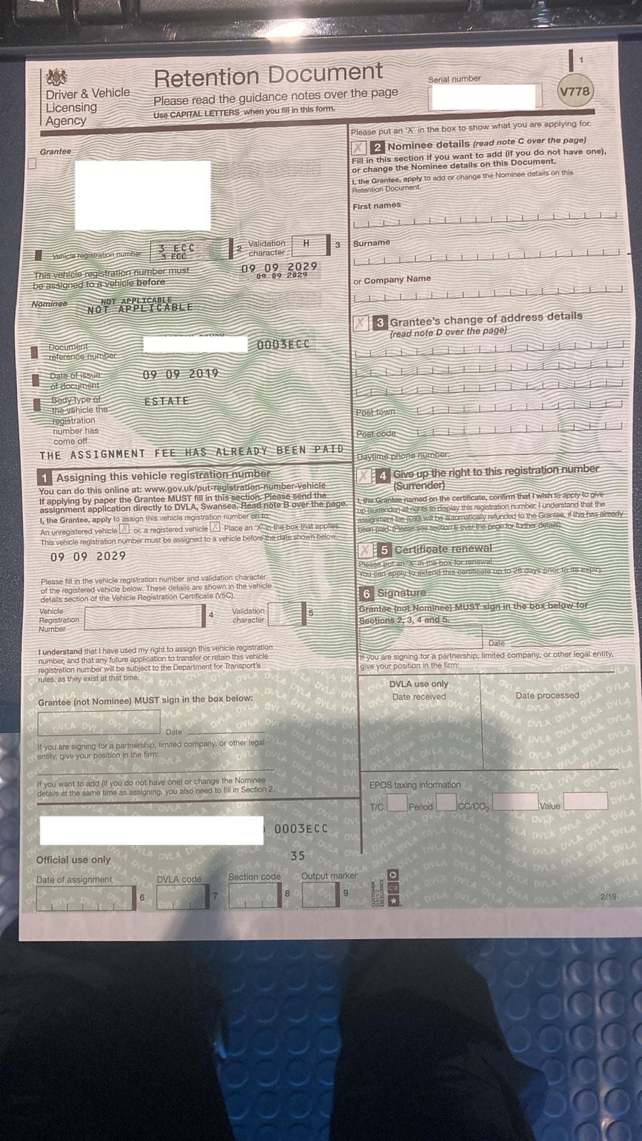 '3 ECC' - NUMBER PLATE for sale by auction in , United Kingdom