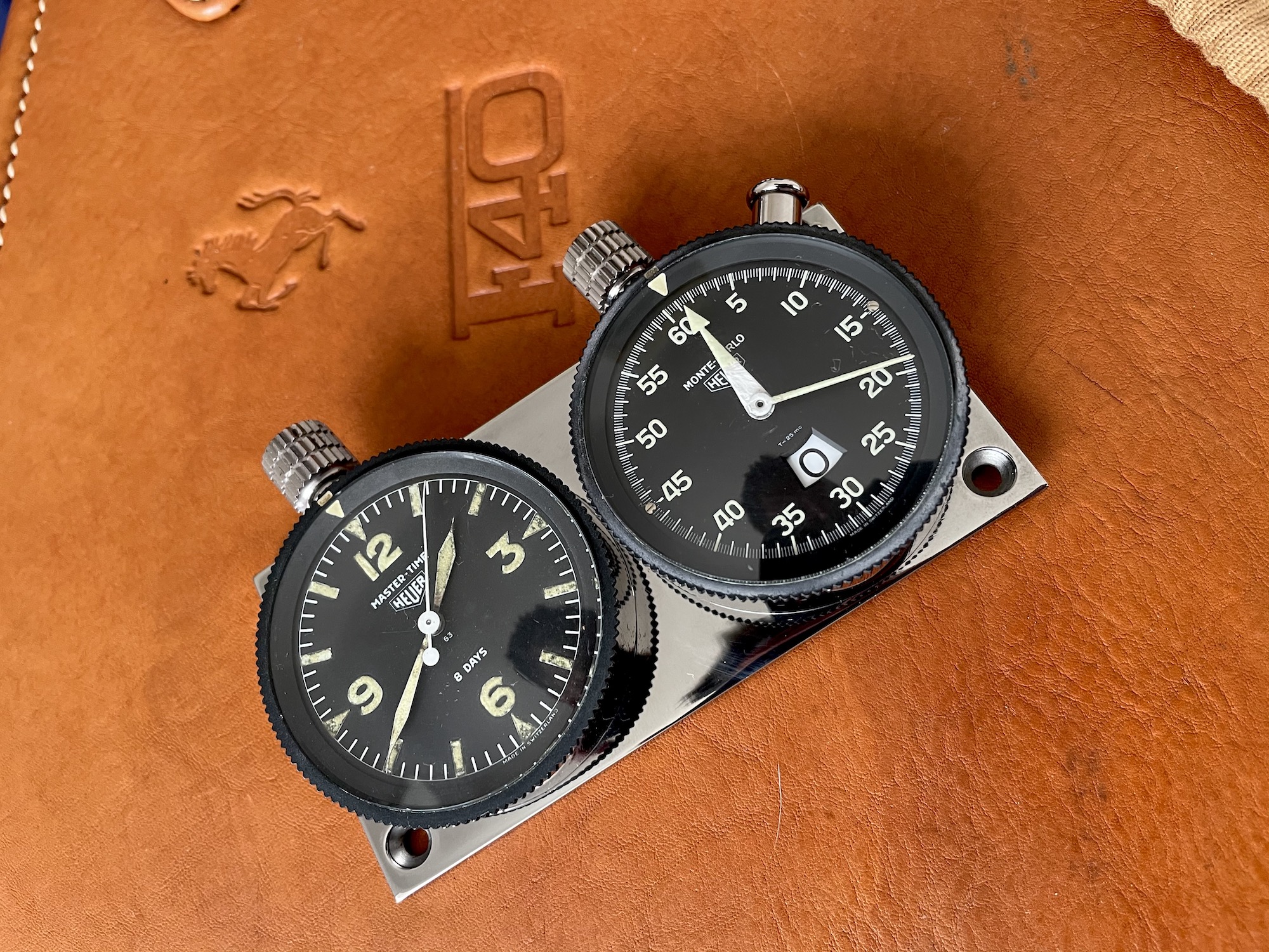 HEUER MASTER-TIME MONTE-CARLO DASHBOARD TIMER SET