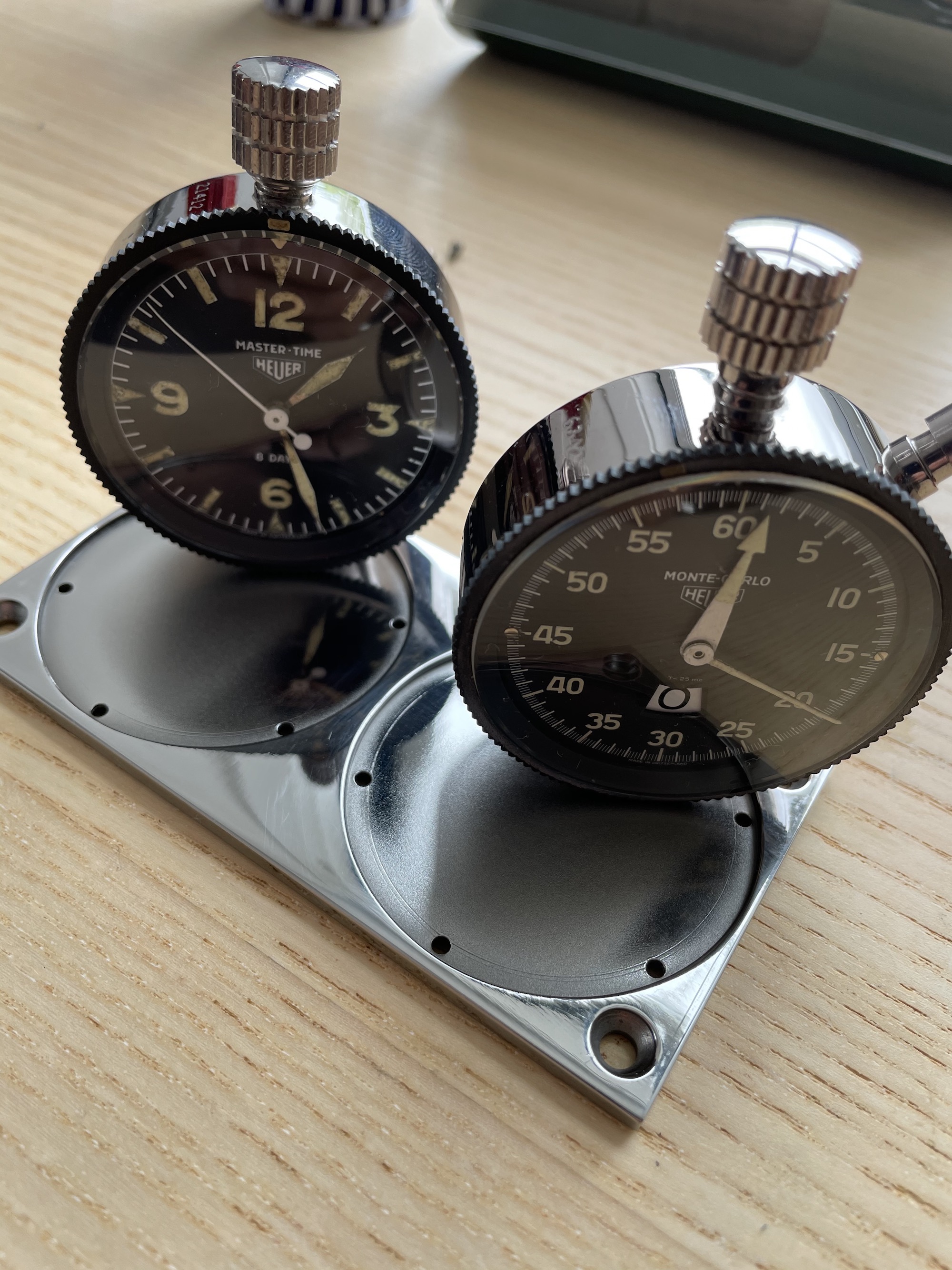 HEUER MASTER-TIME MONTE-CARLO DASHBOARD TIMER SET