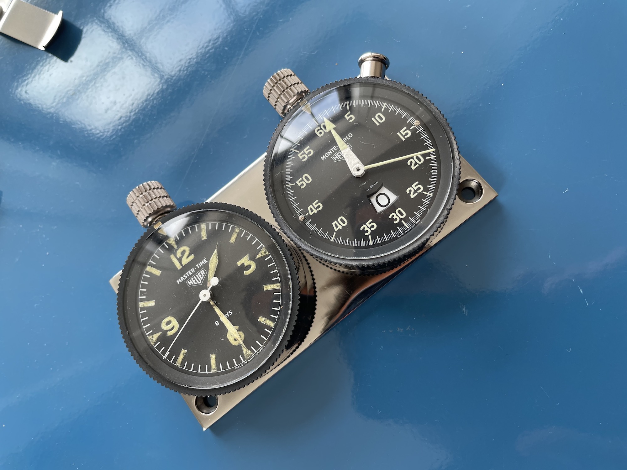 HEUER MASTER-TIME MONTE-CARLO DASHBOARD TIMER SET