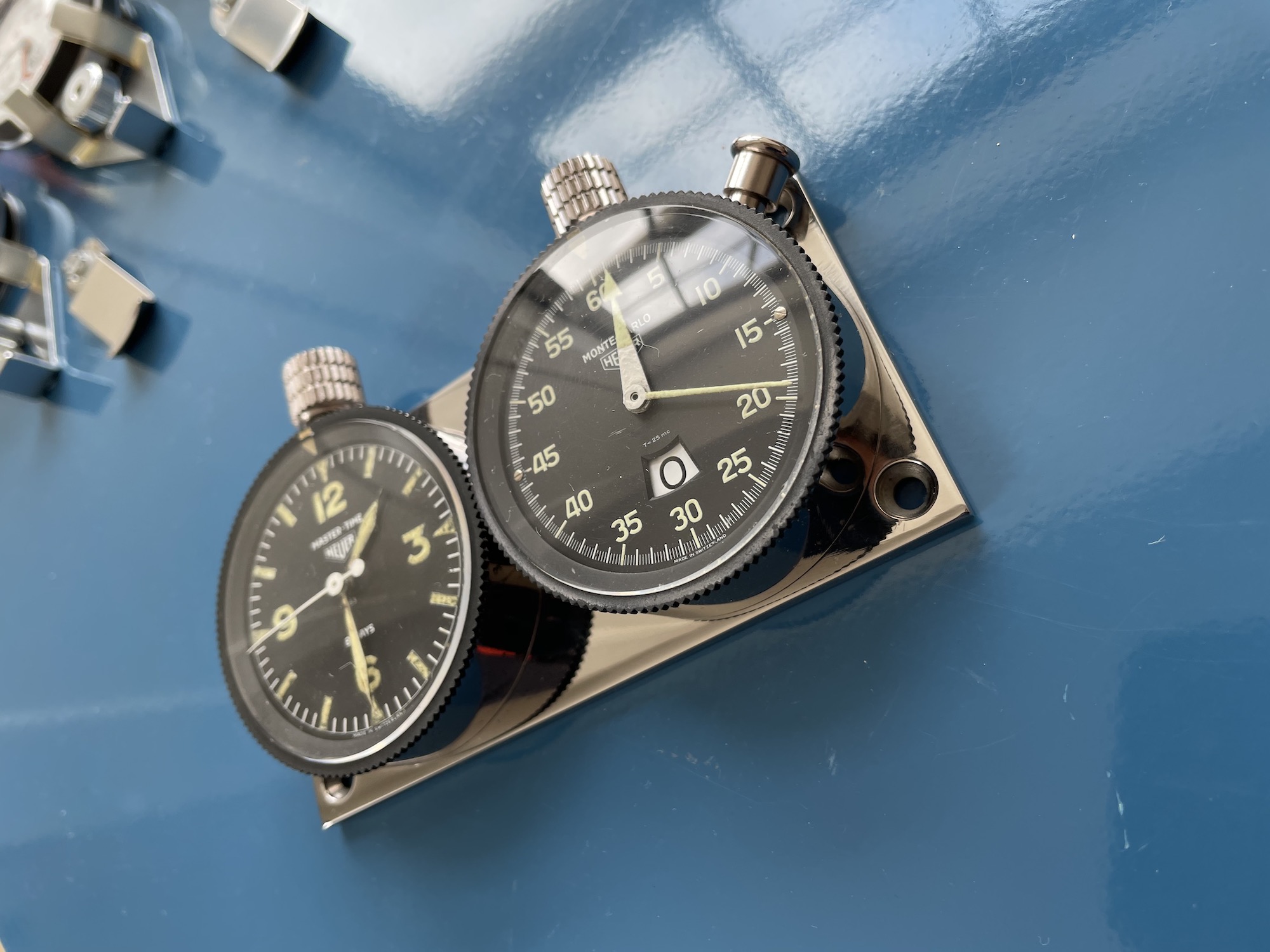 HEUER MASTER-TIME MONTE-CARLO DASHBOARD TIMER SET