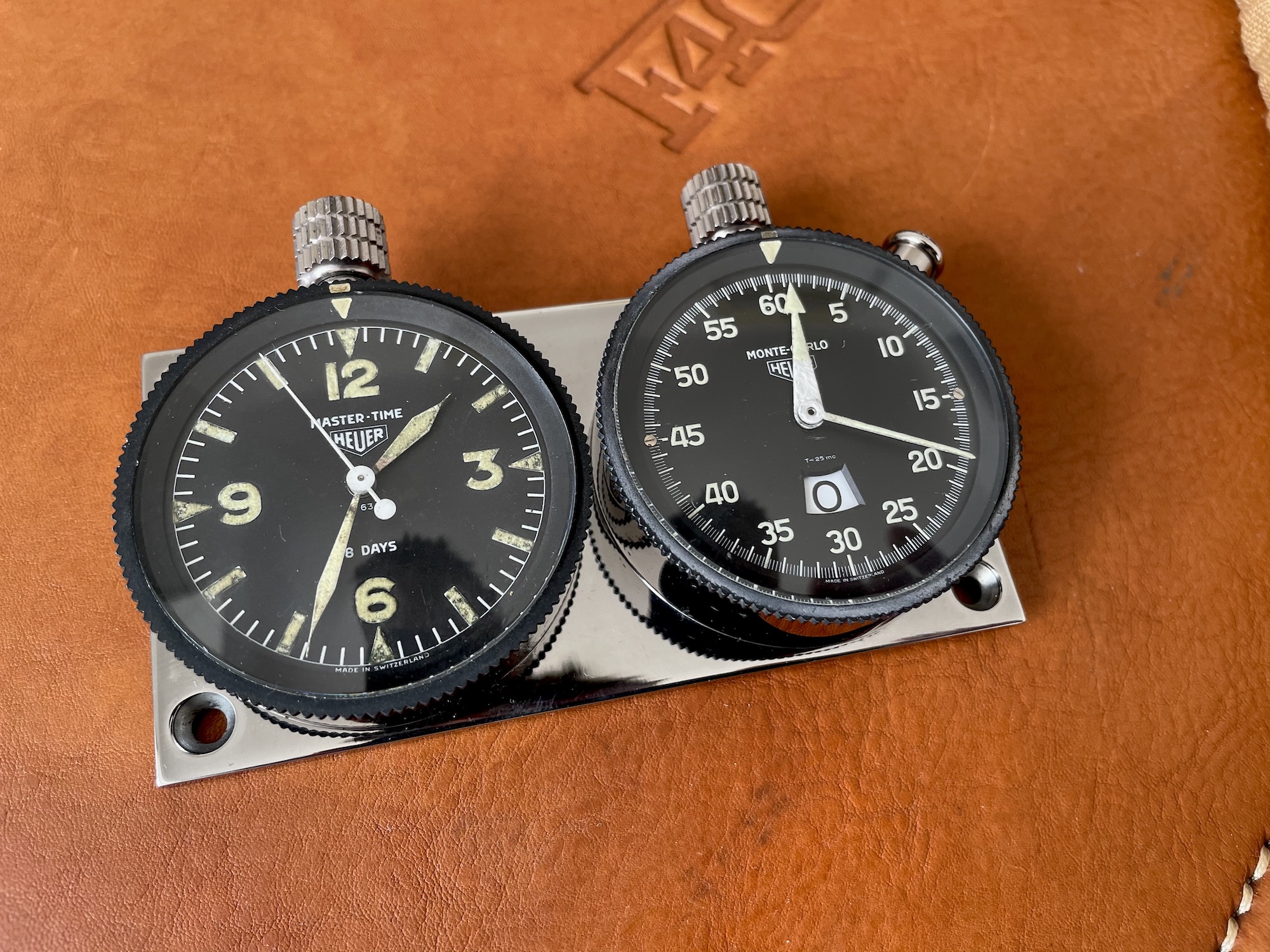 HEUER MASTER-TIME MONTE-CARLO DASHBOARD TIMER SET