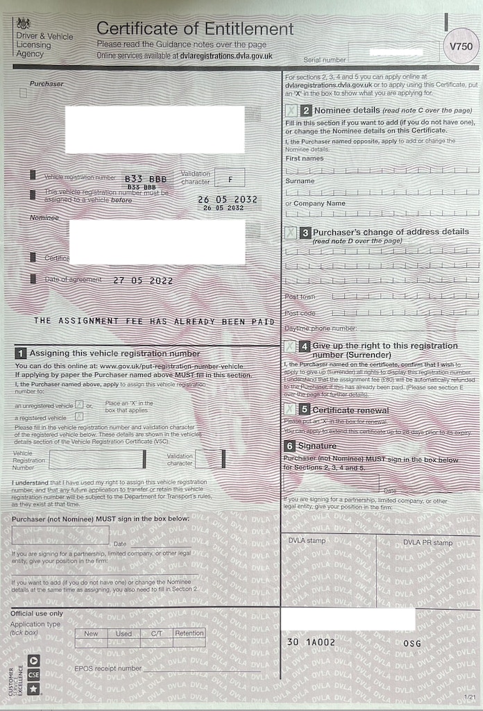 B33 BBB' - NUMBER PLATE for sale by auction in , United Kingdom