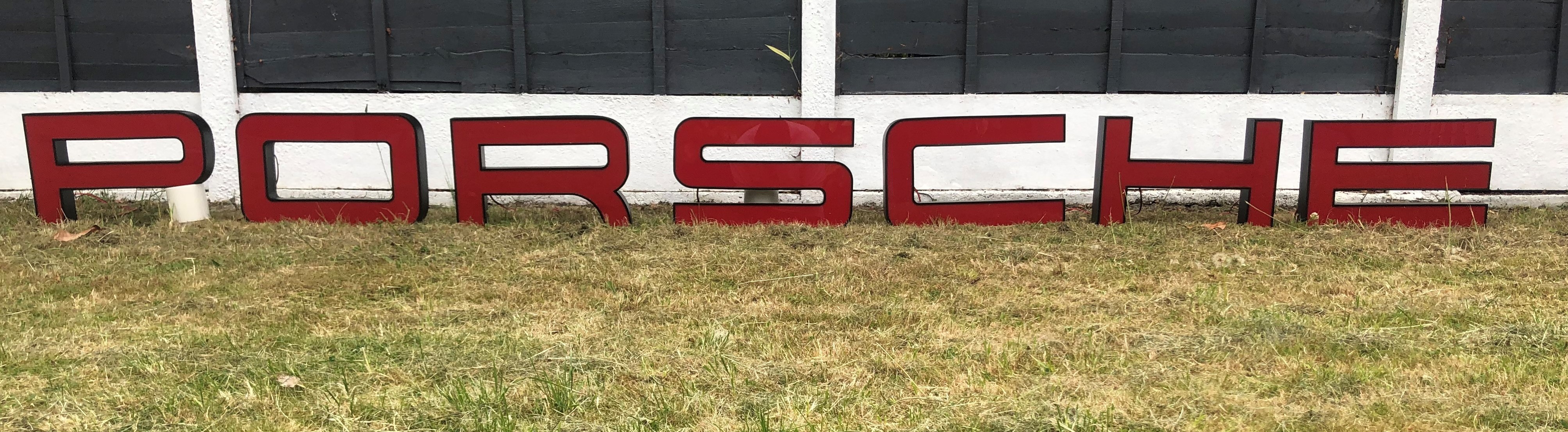 LARGE PORSCHE ILLUMINATED SIGN