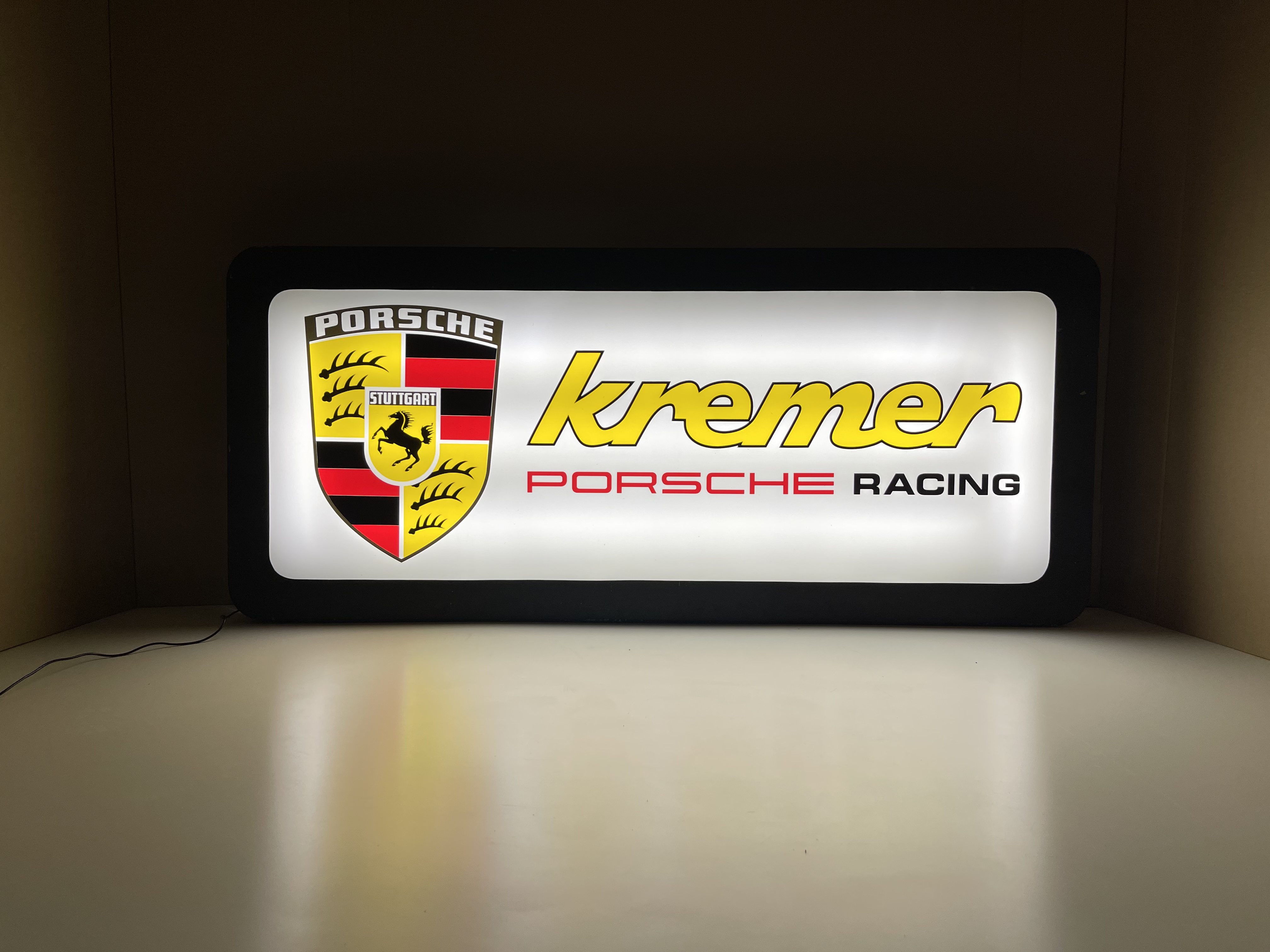 LARGE KREMER PORSCHE RACING ILLUMINATED SIGN