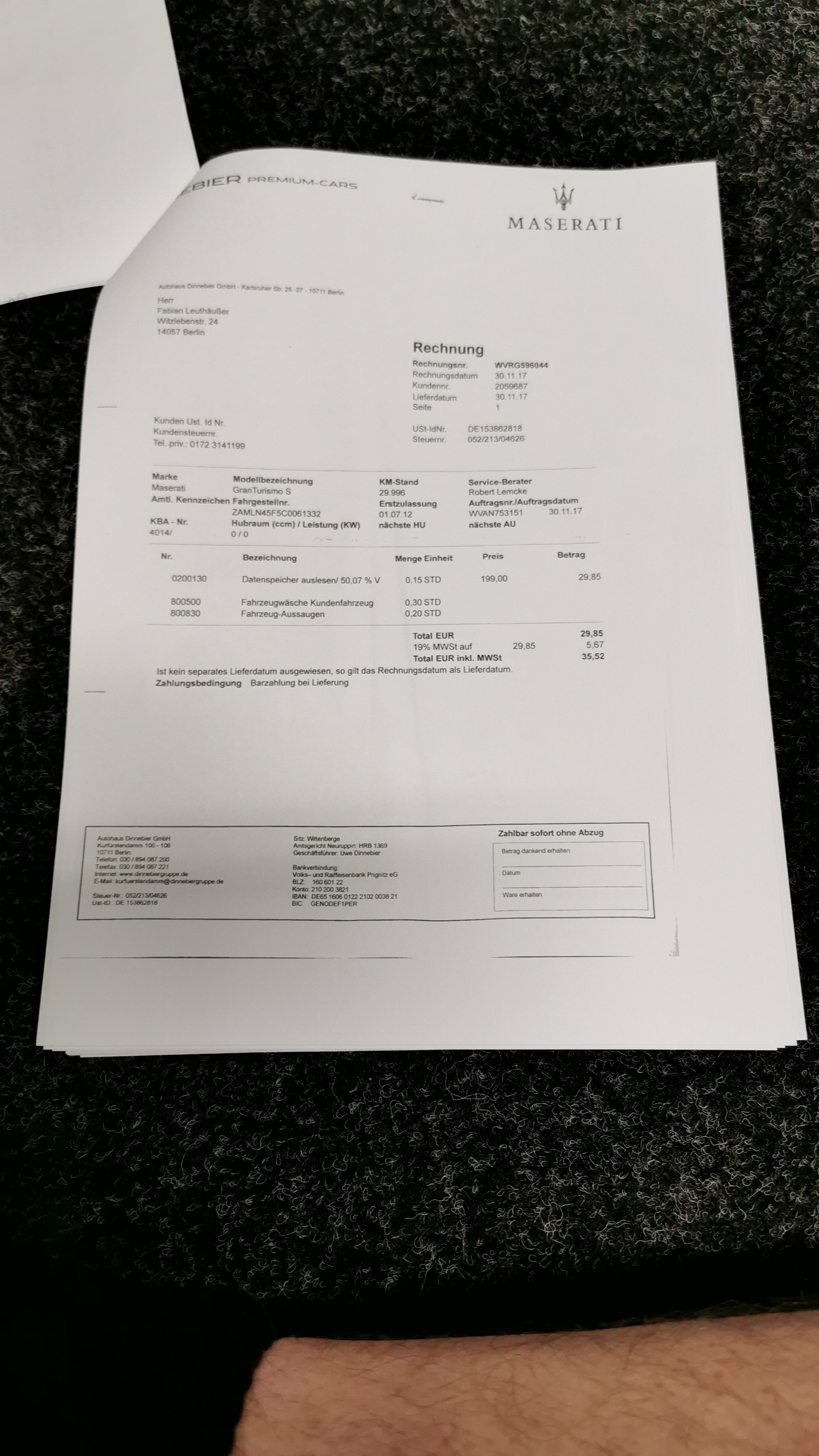 2012 MASERATI GRANTURISMO MC STRADALE