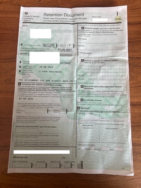 'BE11 ENS' - NUMBER PLATE for sale by auction in , United Kingdom