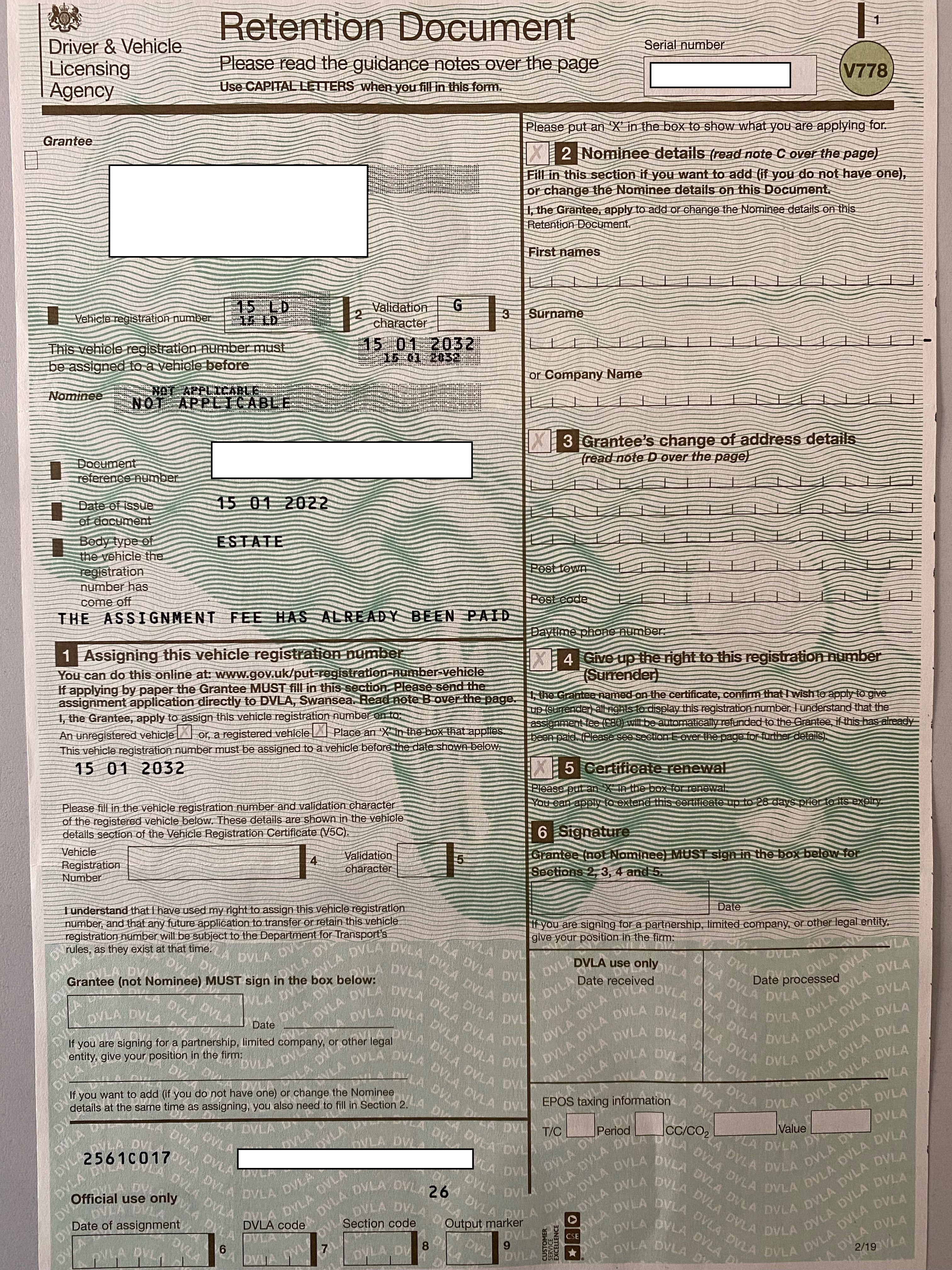 '15 LD' - NUMBER PLATE for sale in , United Kingdom