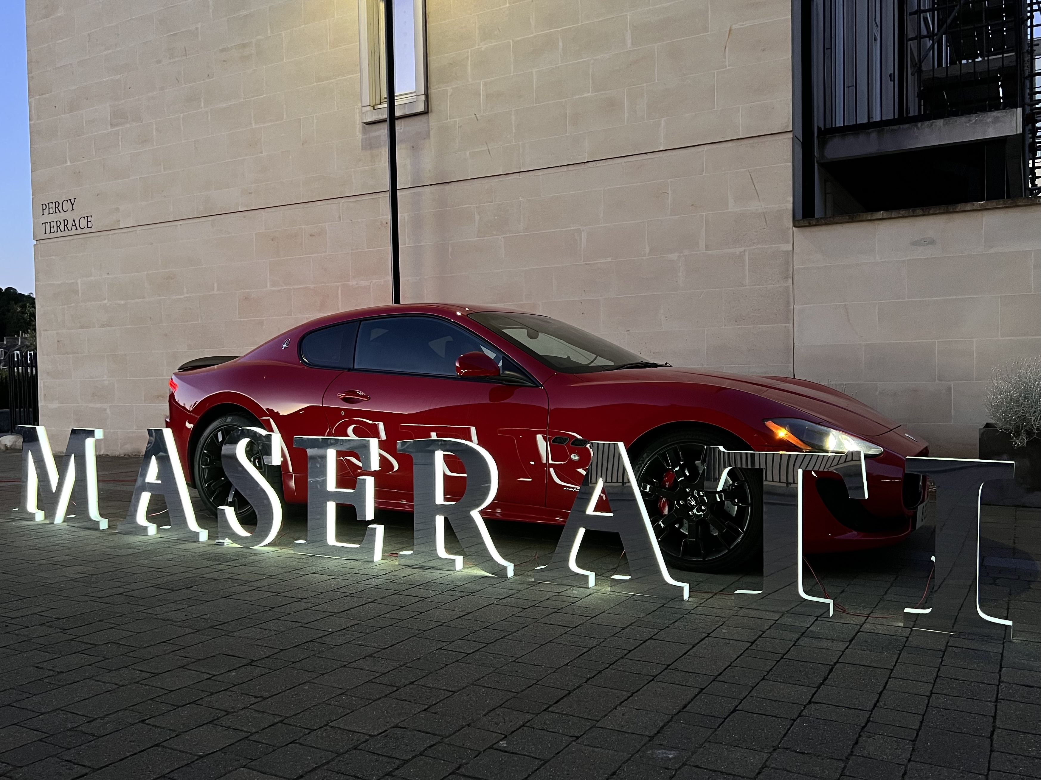 LARGE MASERATI ILLUMINATED DEALERSHIP SIGN