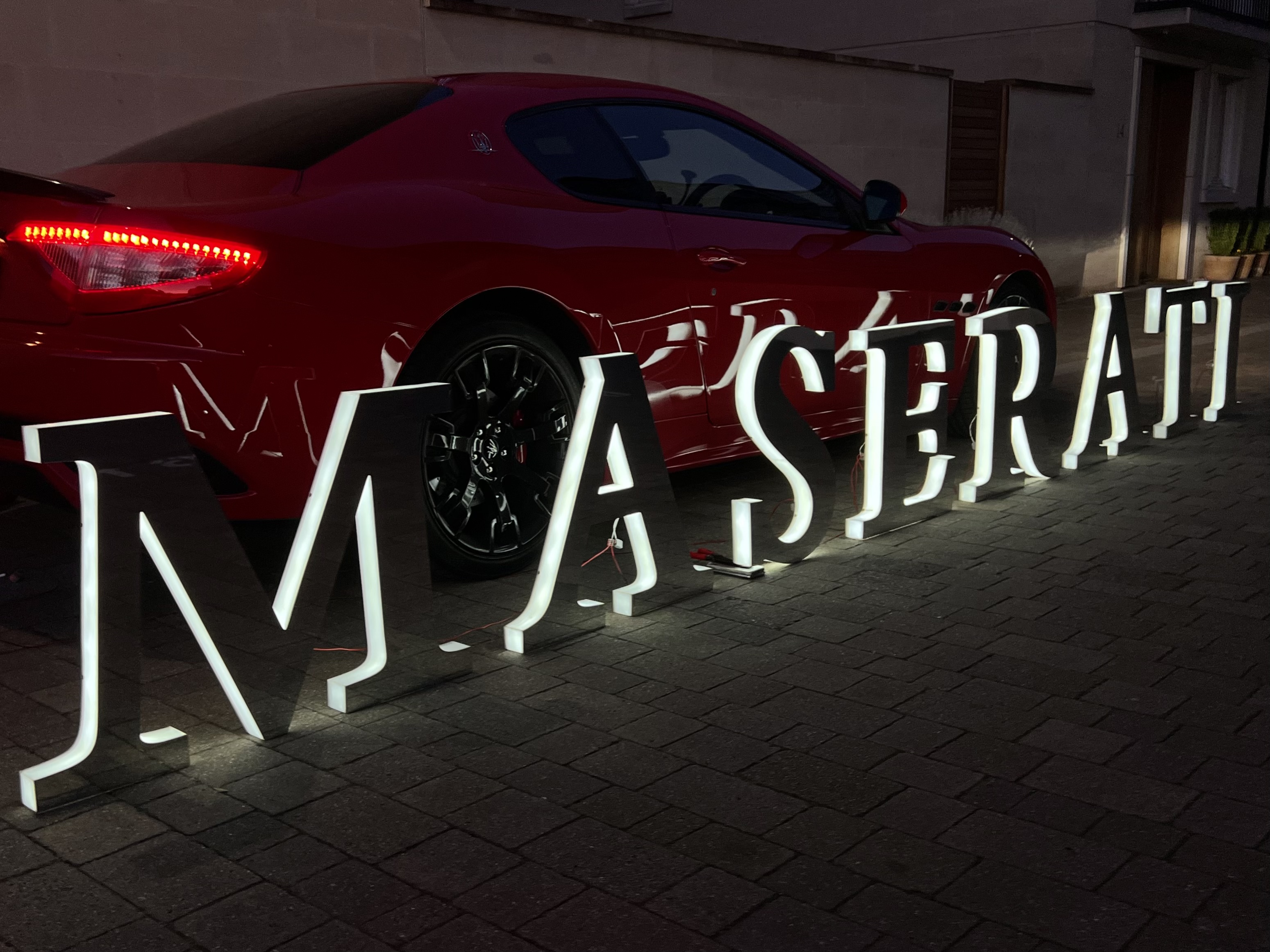 LARGE MASERATI ILLUMINATED DEALERSHIP SIGN