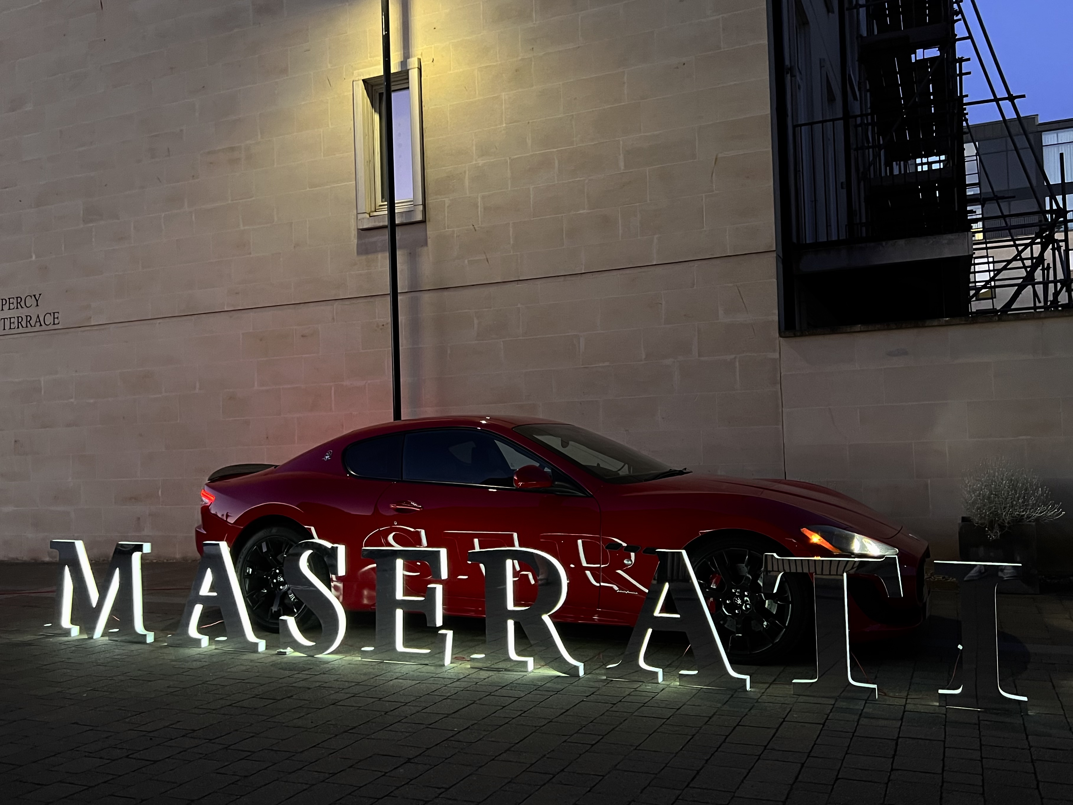 LARGE MASERATI ILLUMINATED DEALERSHIP SIGN