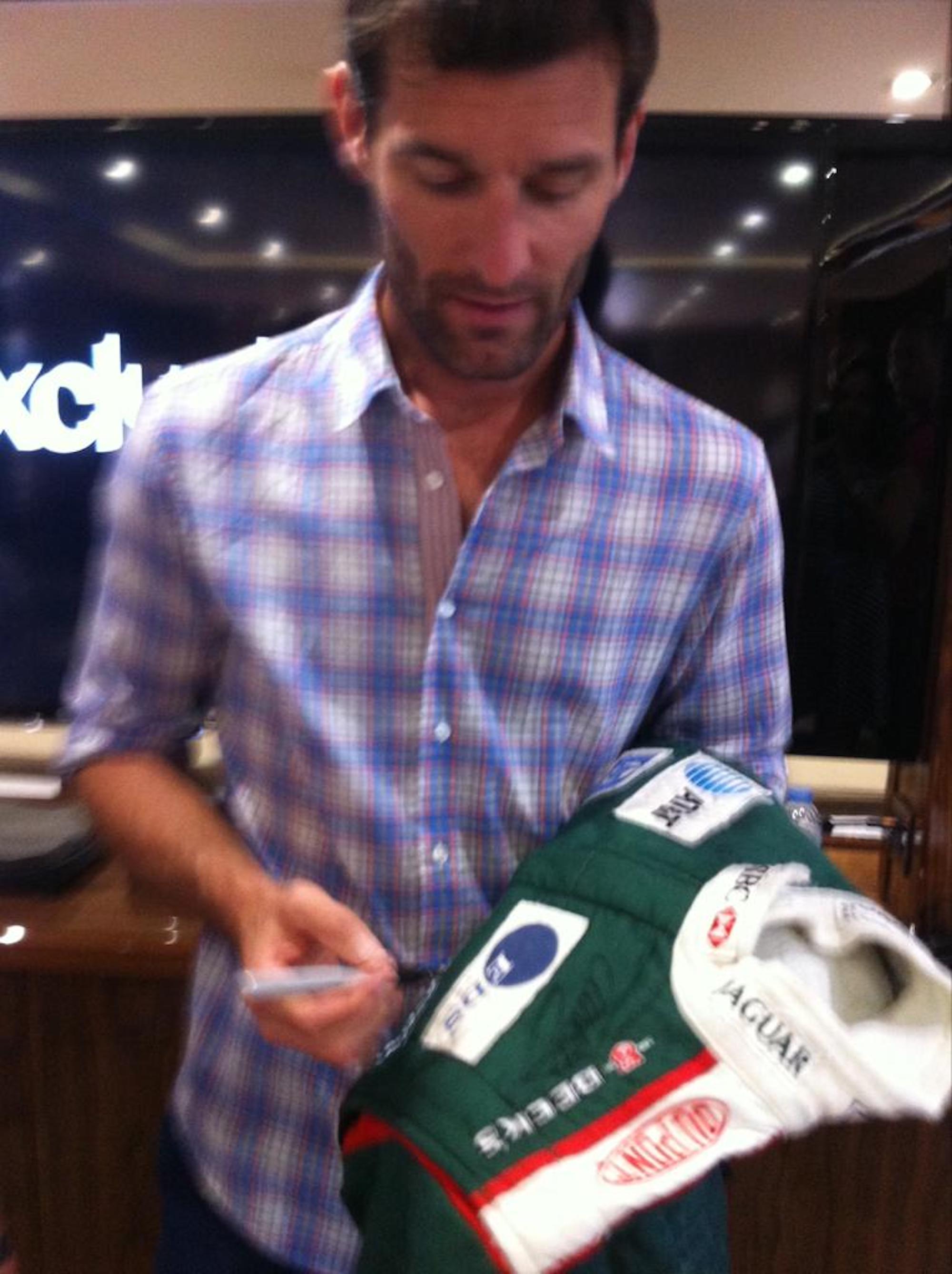 MARK WEBBER RACING SUIT - SIGNED