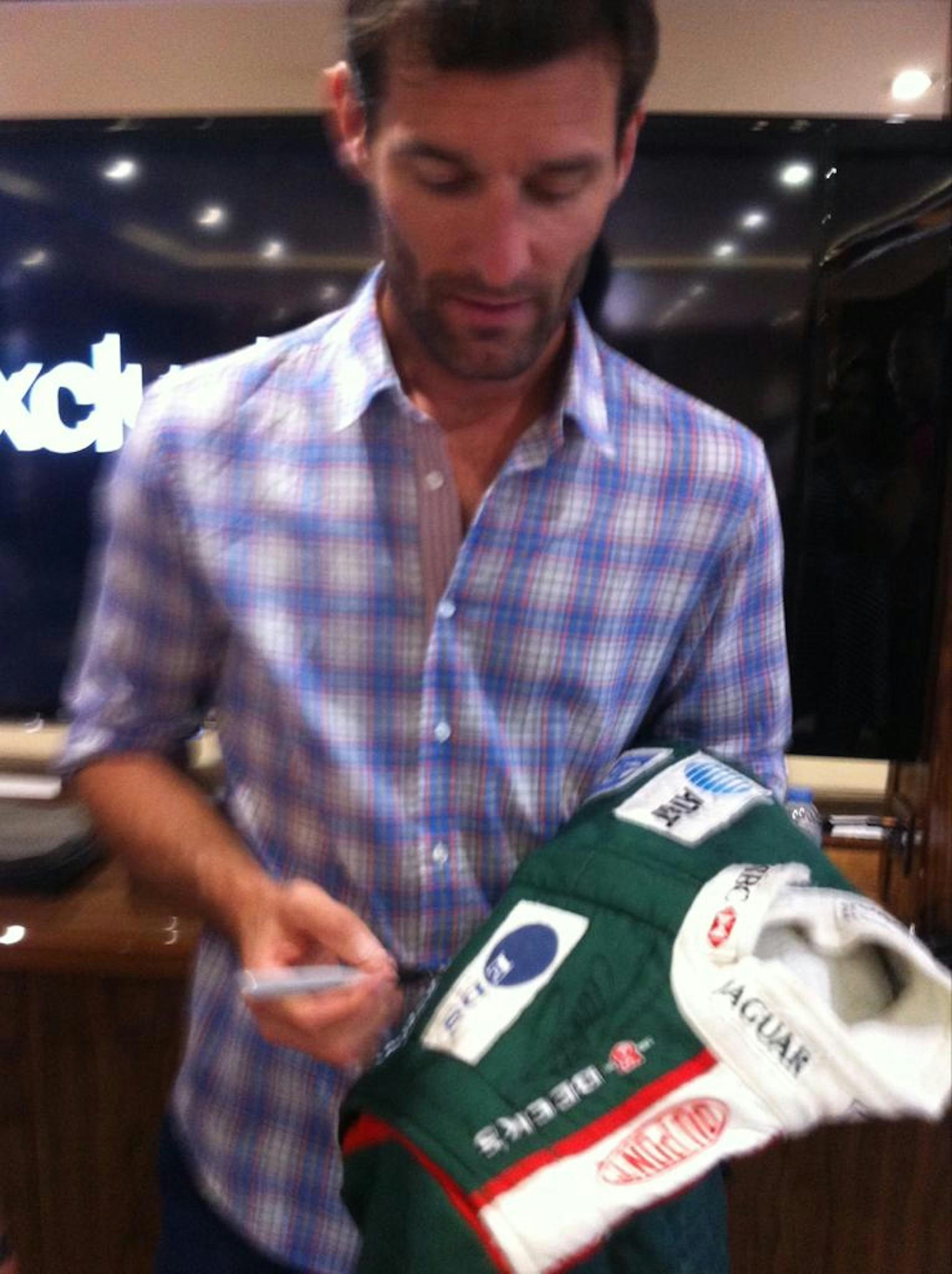 MARK WEBBER RACING SUIT - SIGNED