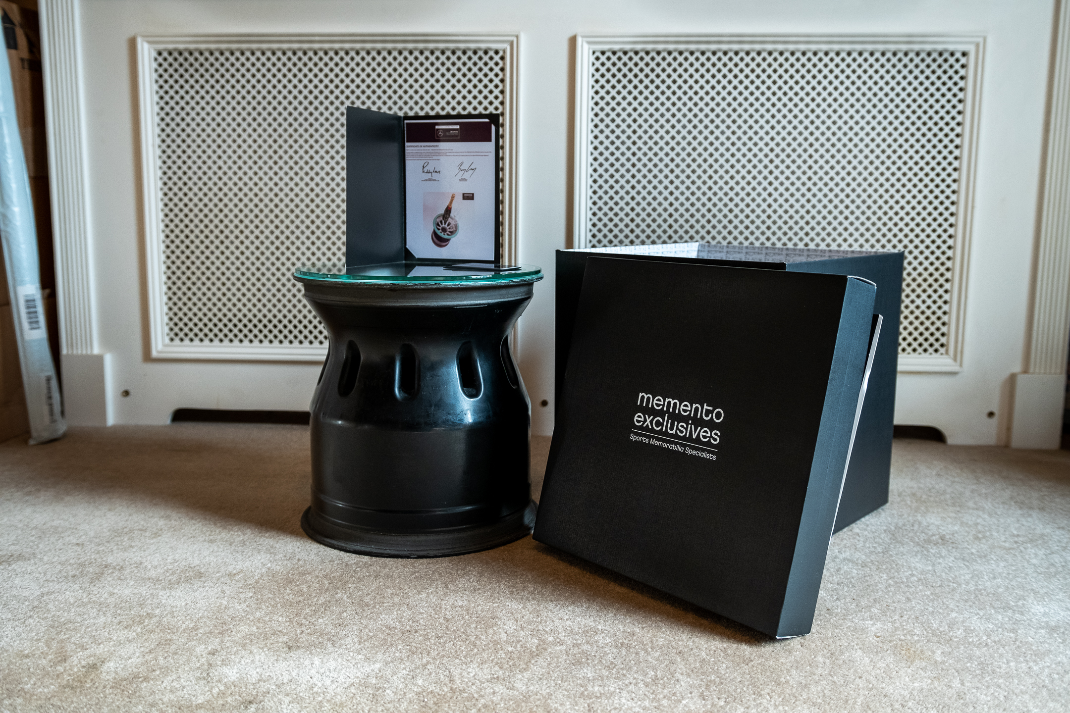 2014 LEWIS HAMILTON RACE USED REAR WHEEL RIM TABLE for sale by auction ...