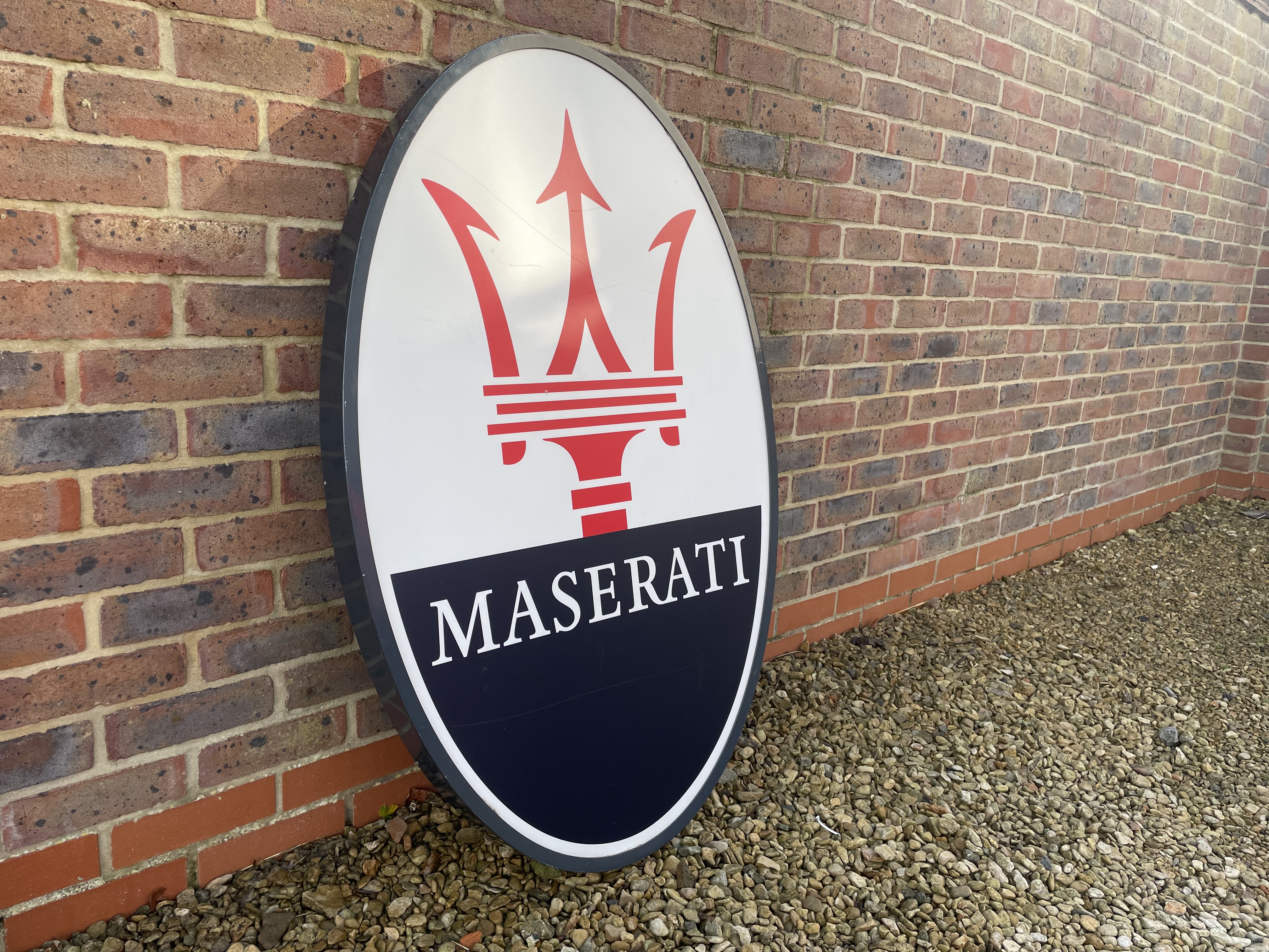 LARGE MASERATI ILLUMINATED SIGN