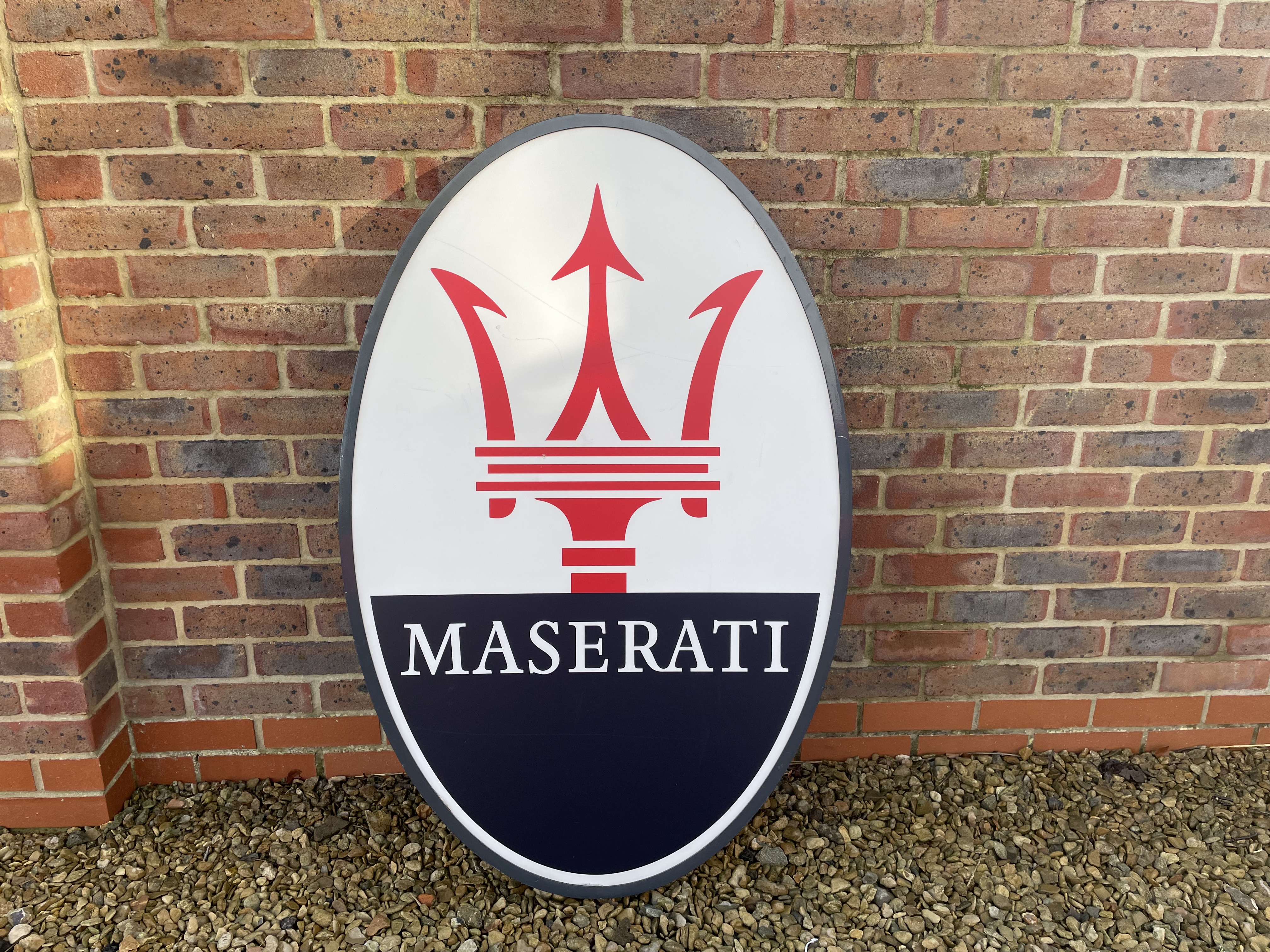 LARGE MASERATI ILLUMINATED SIGN