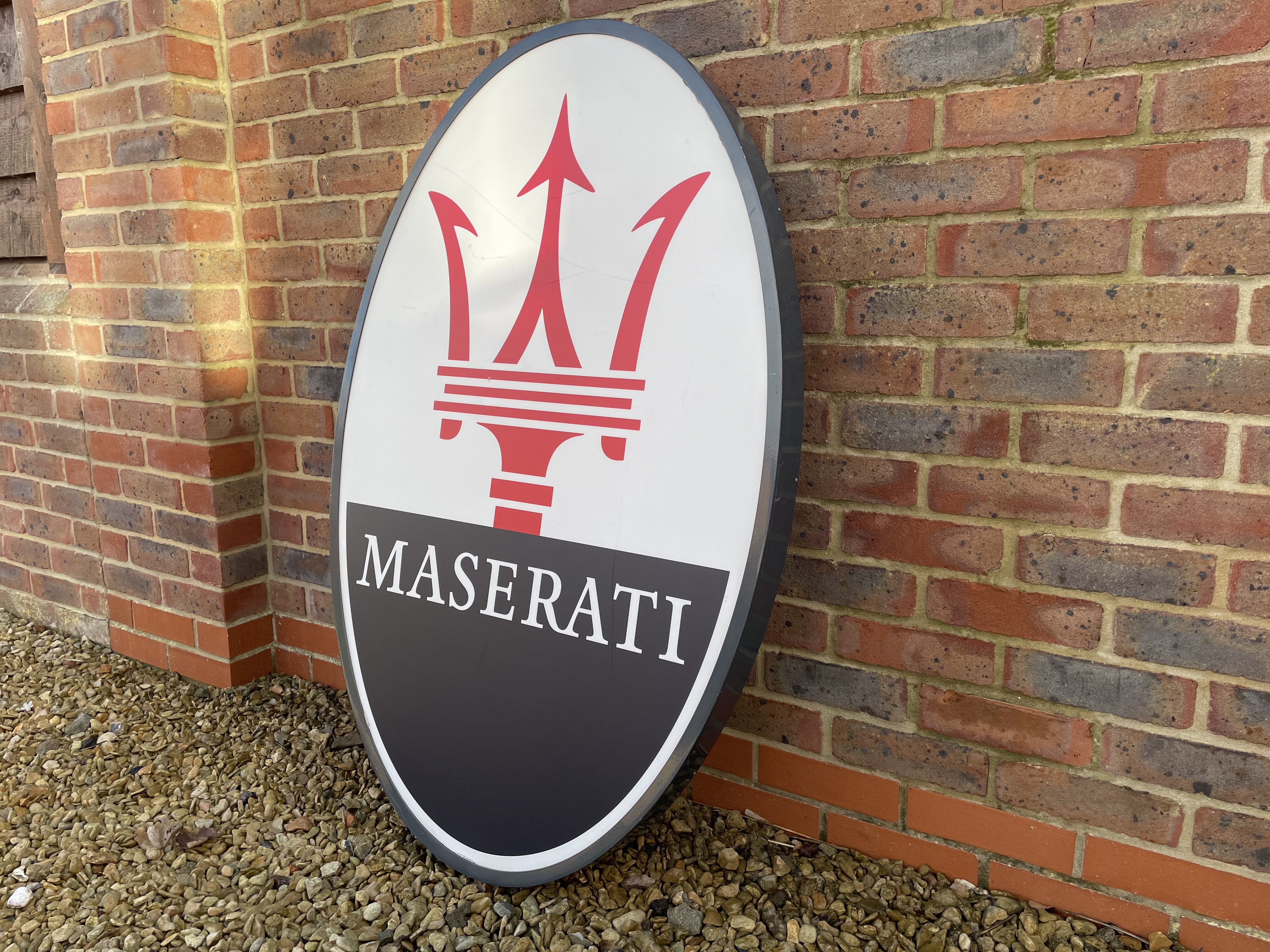 LARGE MASERATI ILLUMINATED SIGN