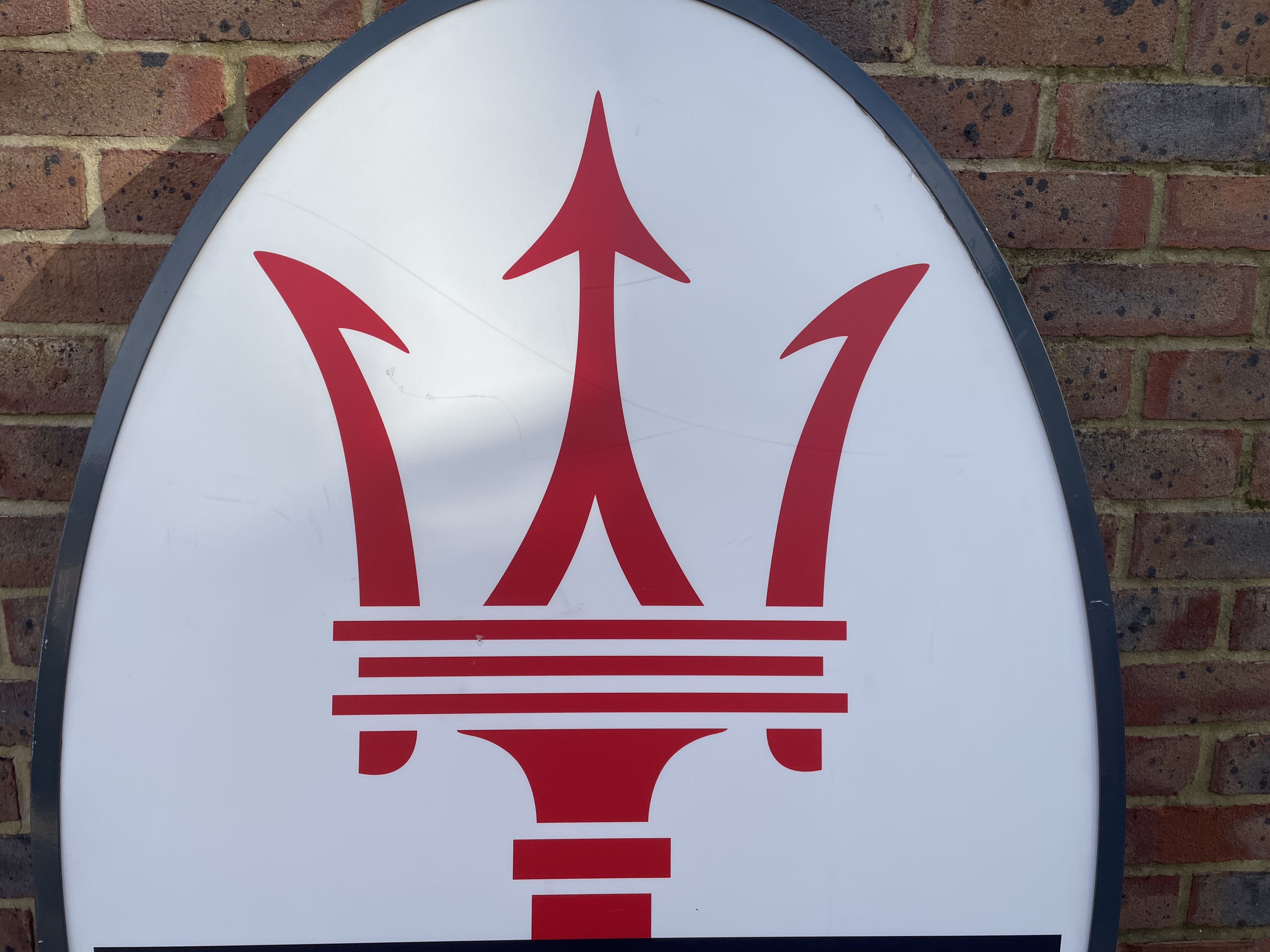 LARGE MASERATI ILLUMINATED SIGN