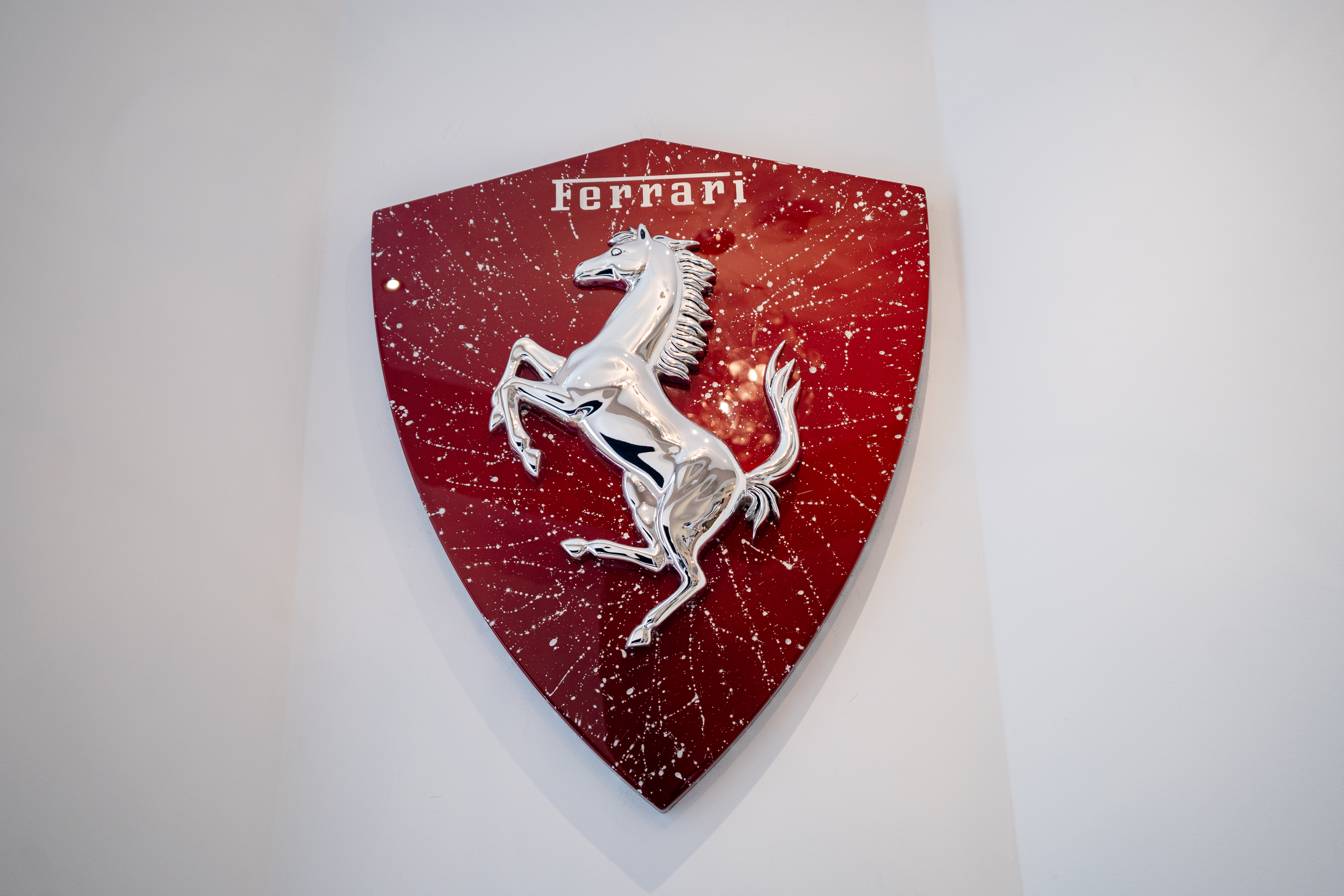 FERRARI CARBON-FIBRE SHIELD WALL ART