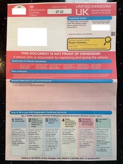 'GF 22' - NUMBER PLATE