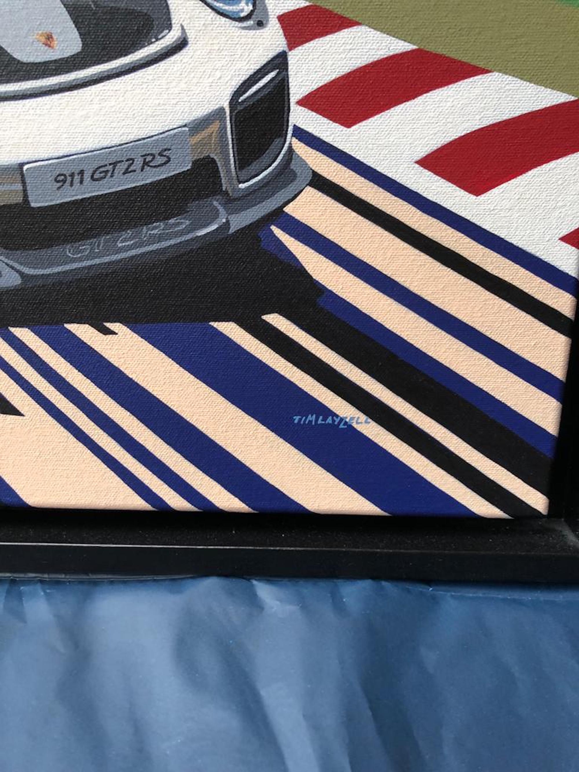ORIGINAL PAINTING BY TIM LAYZELL - 911 GT2 RS AT LEIPZIG