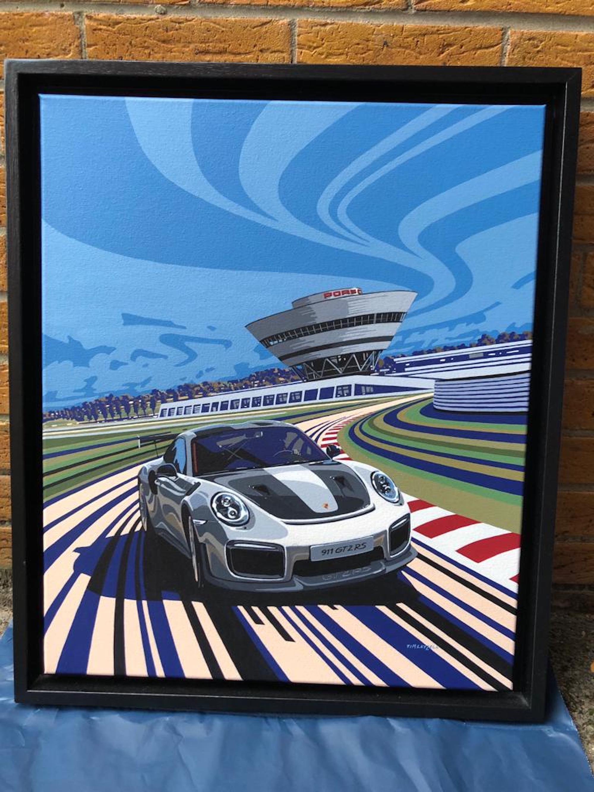ORIGINAL PAINTING BY TIM LAYZELL - 911 GT2 RS AT LEIPZIG
