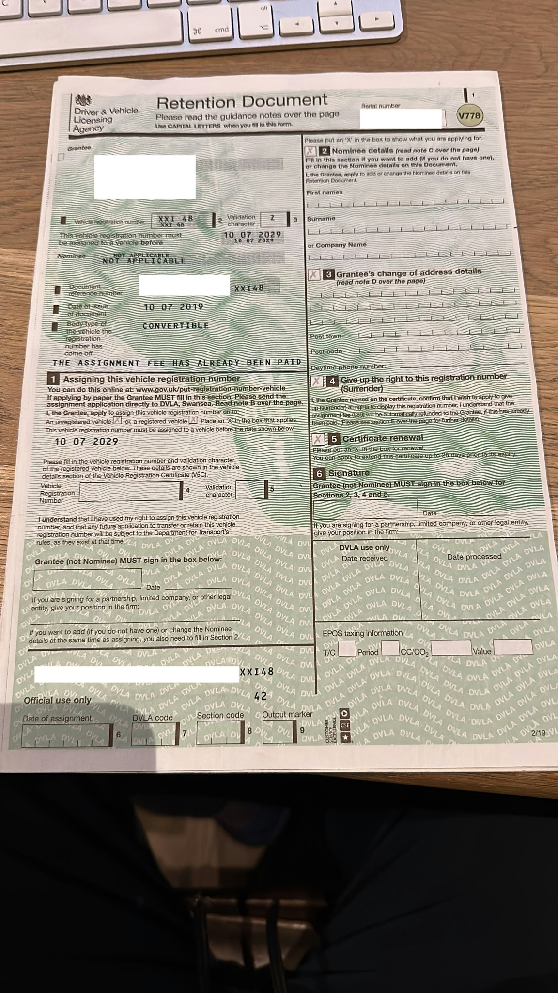 'XXI 48' - NUMBER PLATE