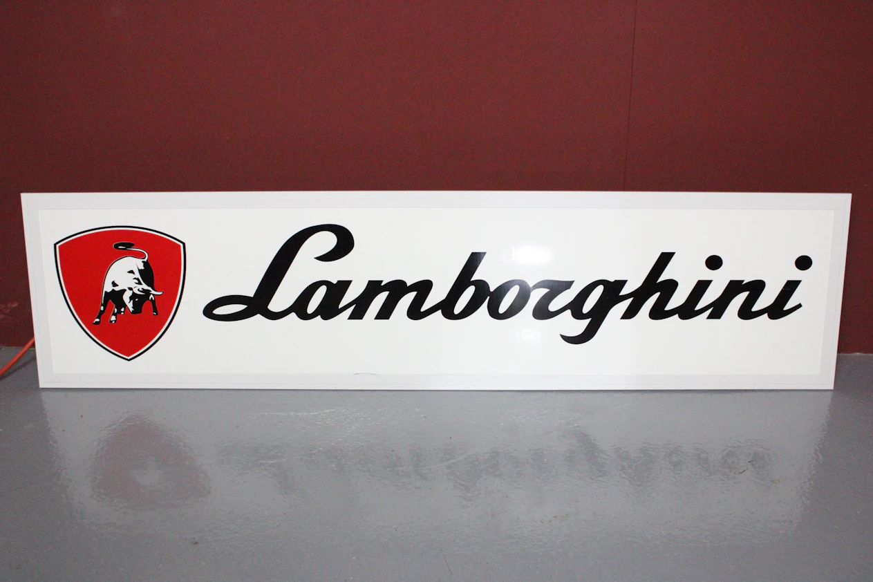 LAMBORGHINI ILLUMINATED SERVICE SIGN