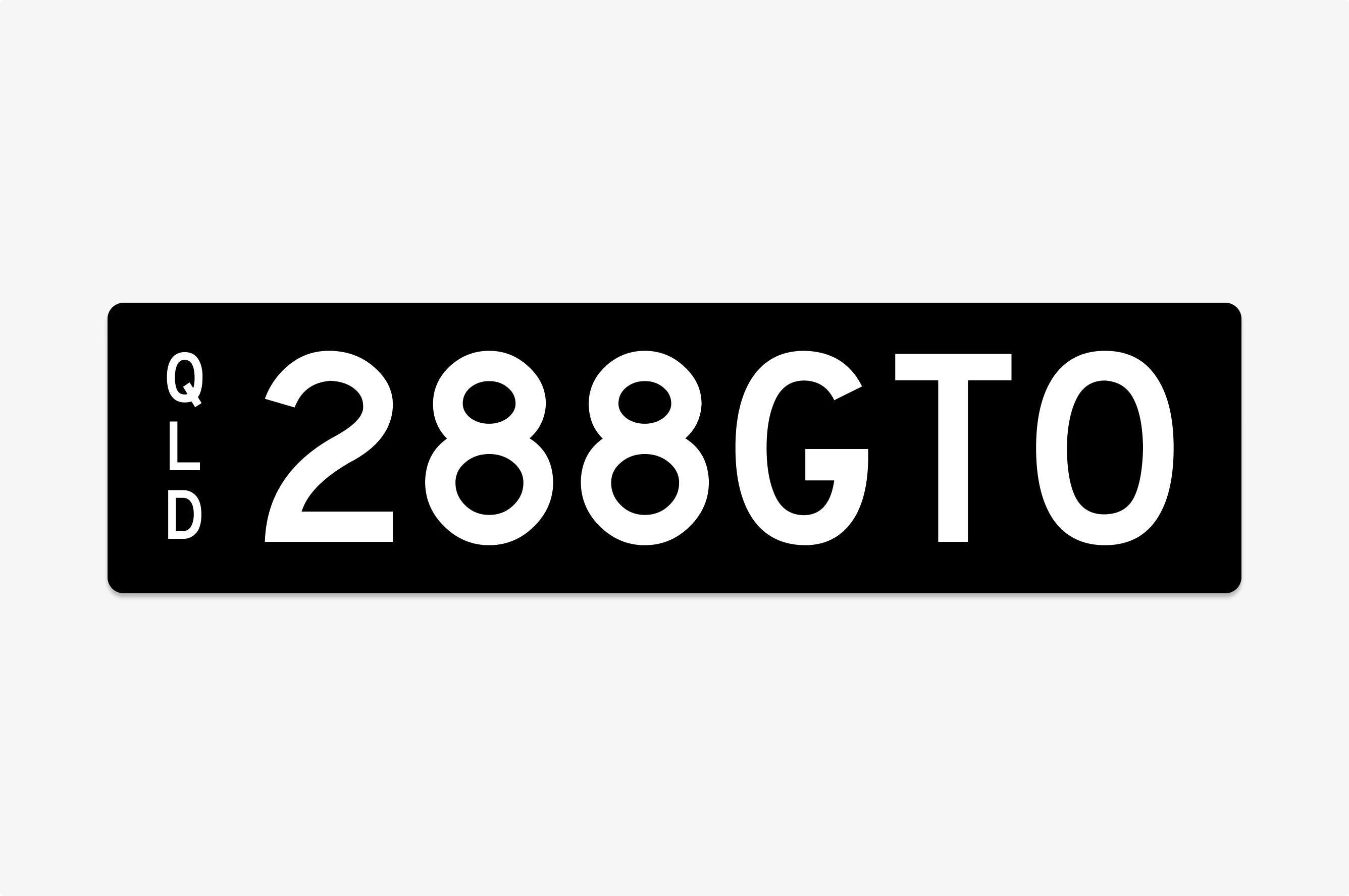 '288GTO' - QUEENSLAND NUMBER PLATE for sale by auction in QLD, Australia