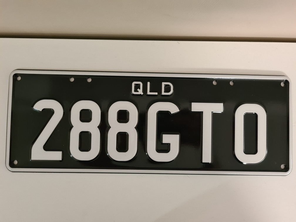 '288GTO' - QUEENSLAND NUMBER PLATE for sale by auction in QLD, Australia